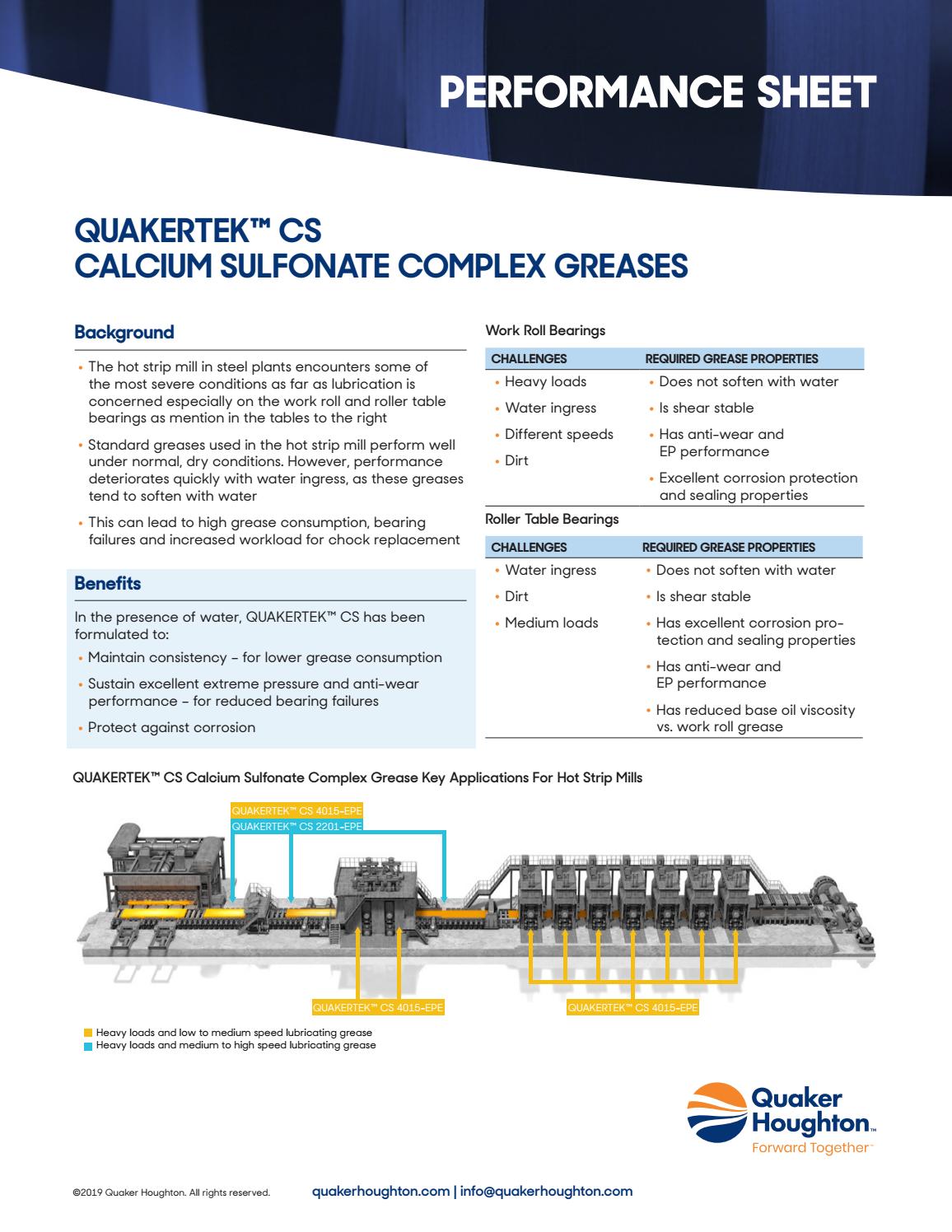 Quakertek™ Cs Calcium Sulfonate Complex Greases by Quaker Houghton - Issuu