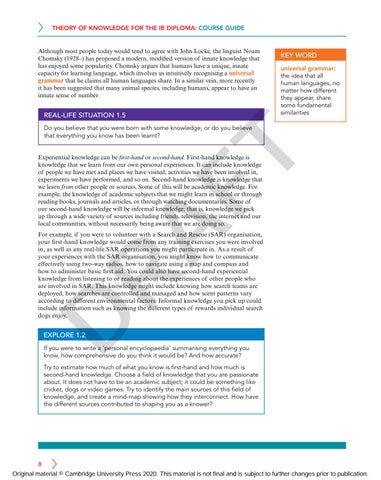 IB TOK Executive Preview by Cambridge International Education - Issuu
