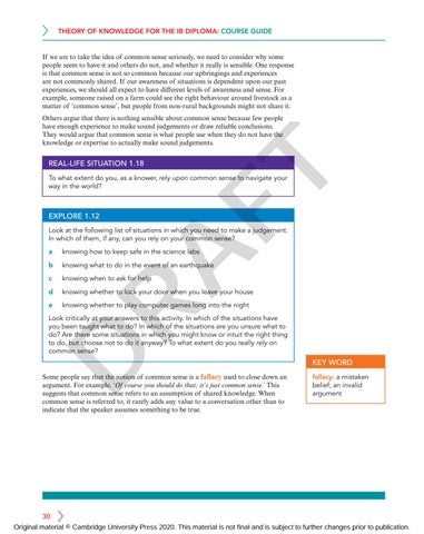 IB TOK Executive Preview by Cambridge International Education - Issuu