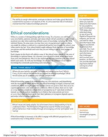 IB TOK Executive Preview by Cambridge International Education - Issuu