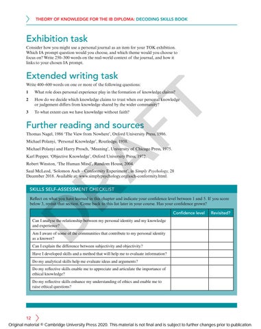 IB TOK Executive Preview by Cambridge International Education - Issuu