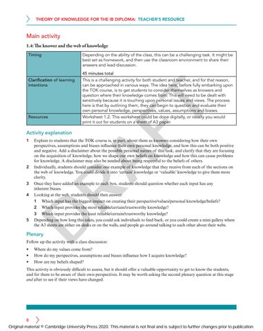 IB TOK Executive Preview by Cambridge International Education - Issuu