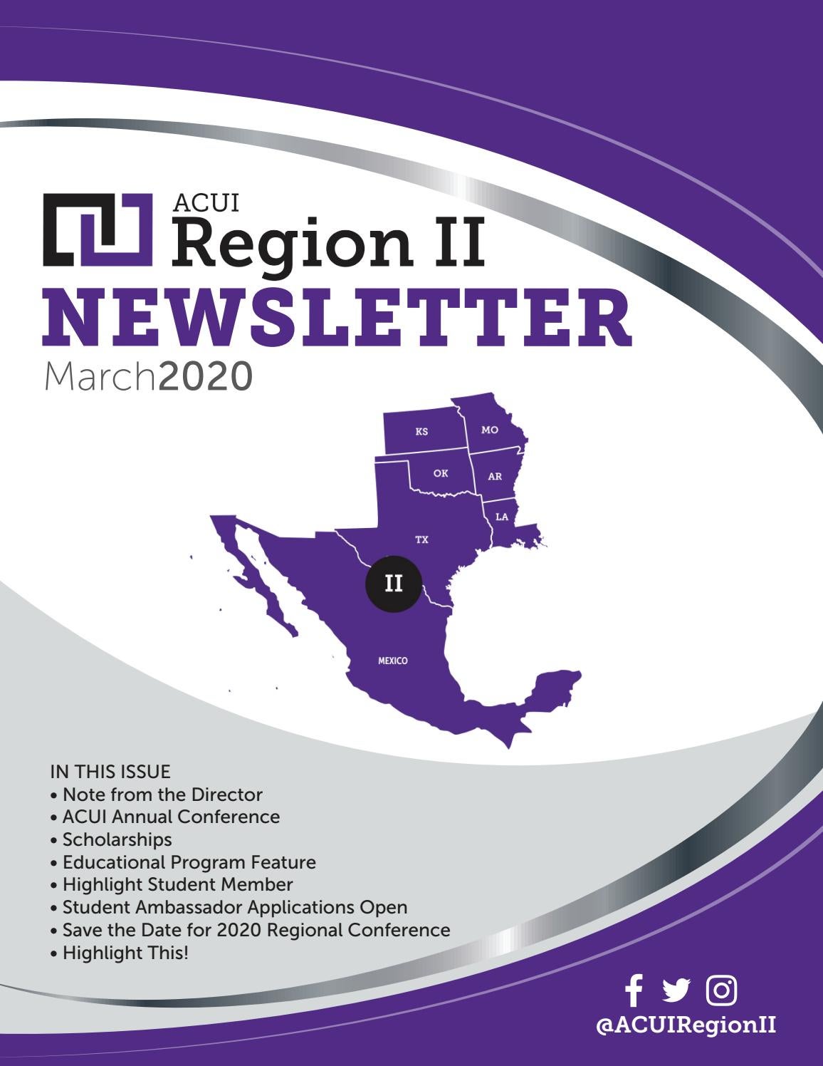 Region II March 2020 Newsletter by ACUI - Issuu
