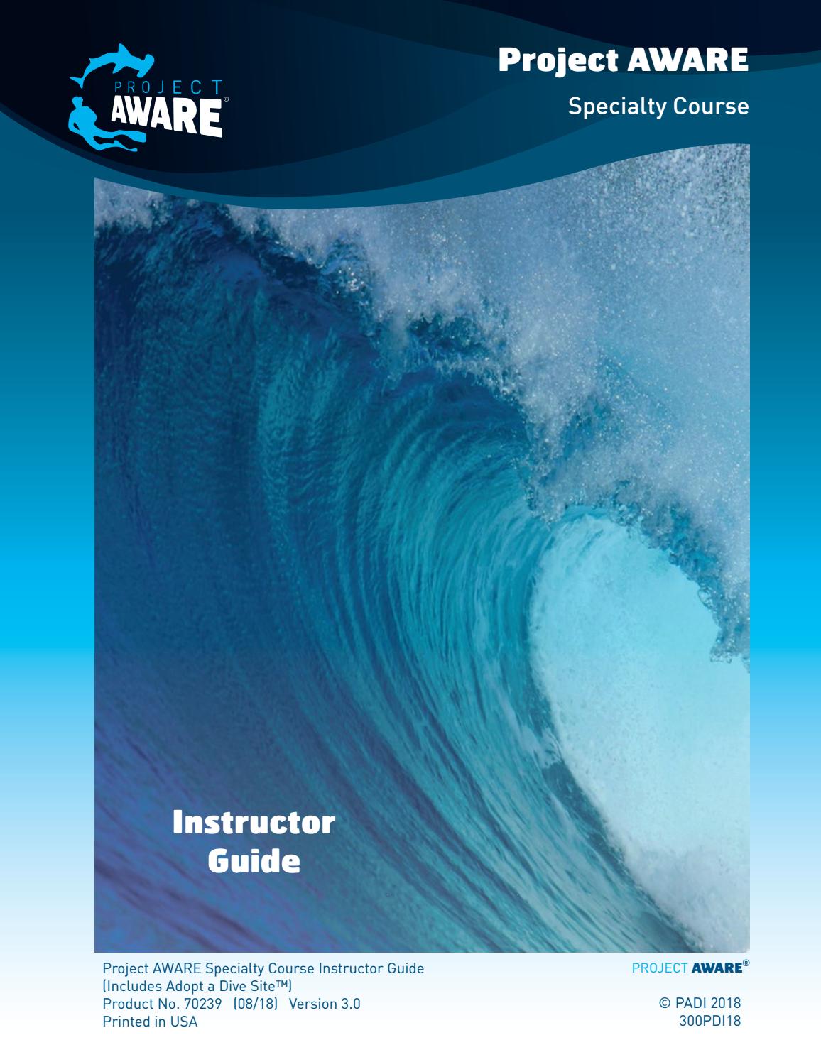 Revised Project AWARE Specialty Instructor Guide by PADI AWARE ...