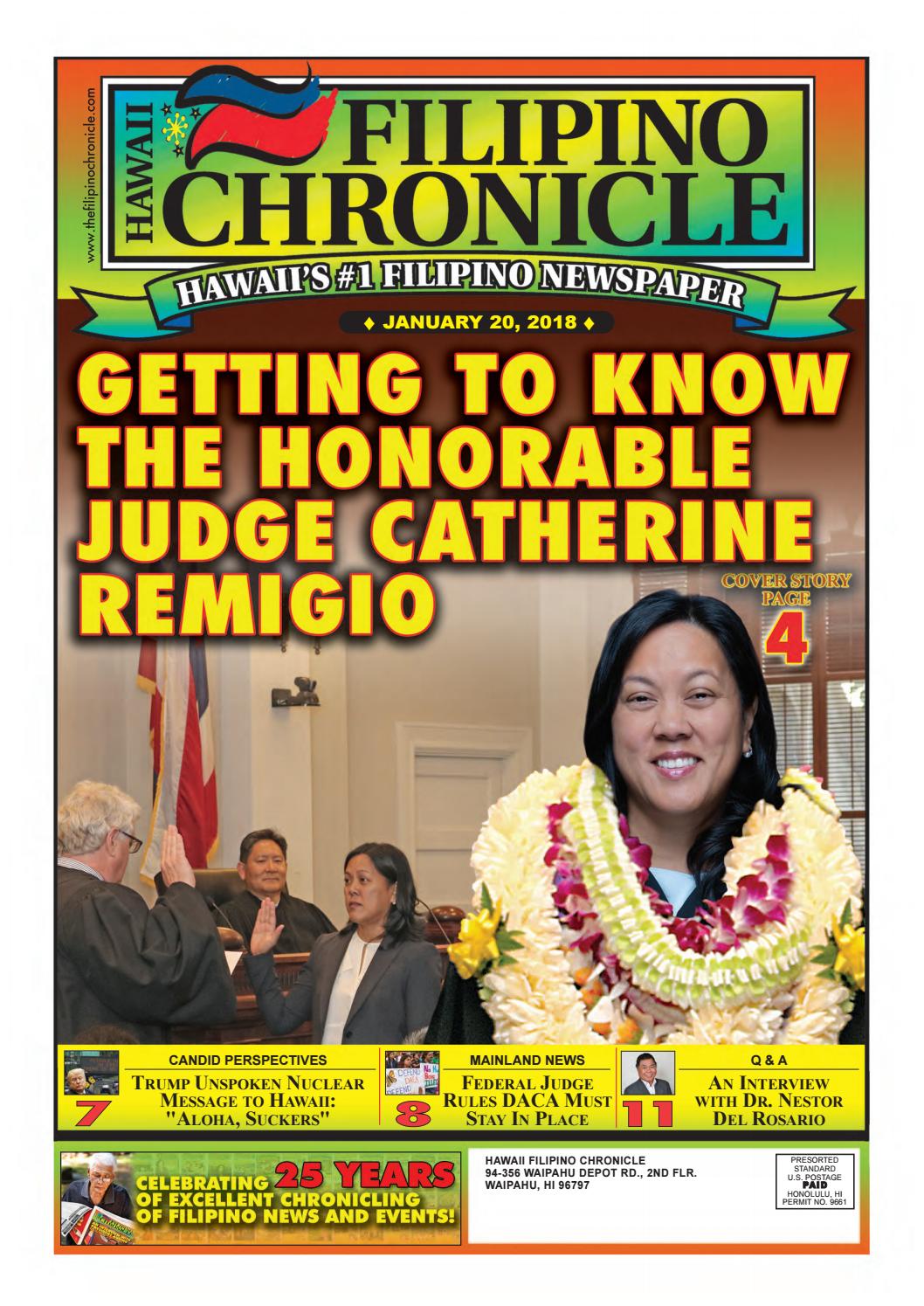 Hawaii Filipino Chronicle - January 20, 2018 by Hawaii Filipino ...