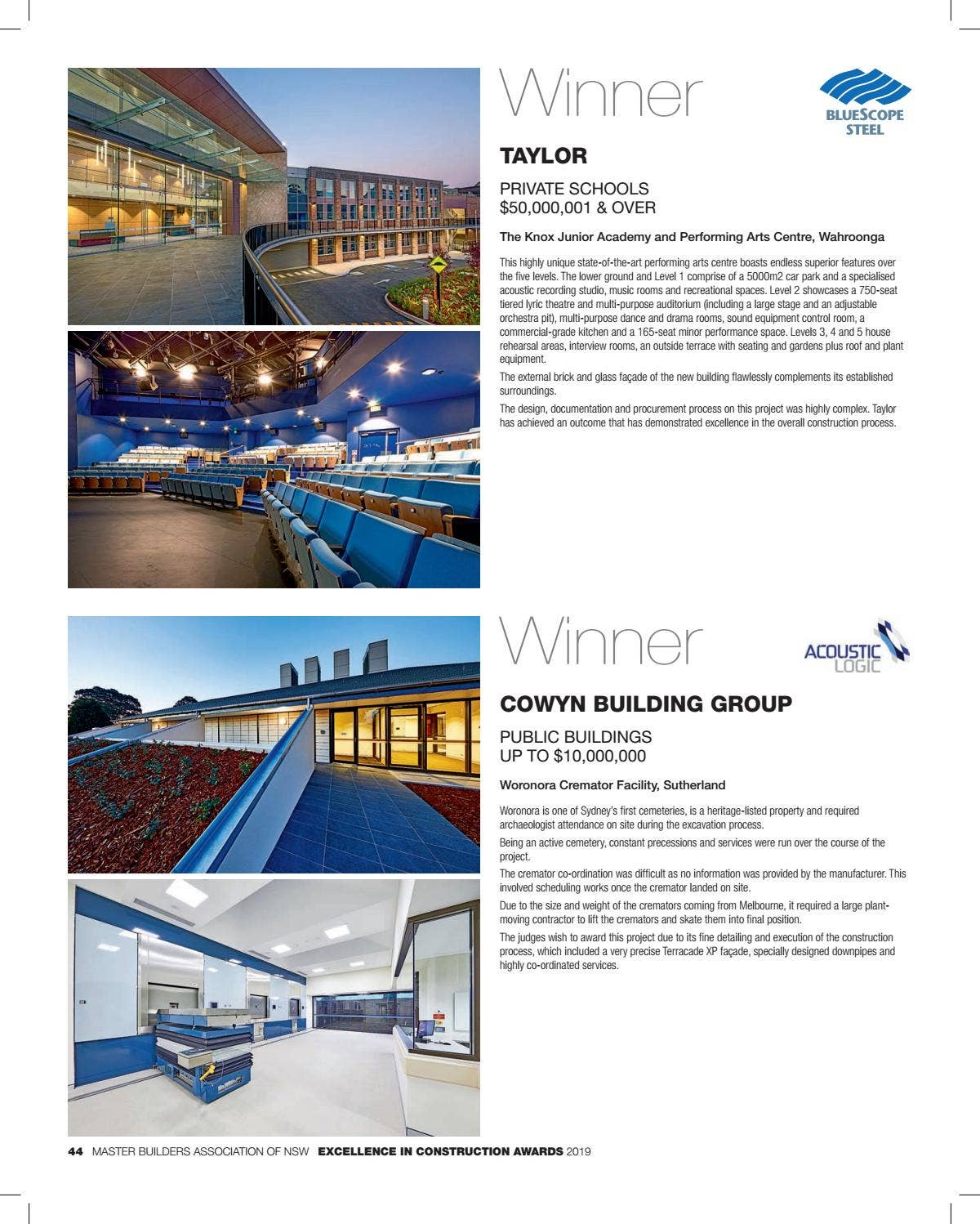 Master Builders NSW Excellence in Construction 2019 by News Corp Custom ...