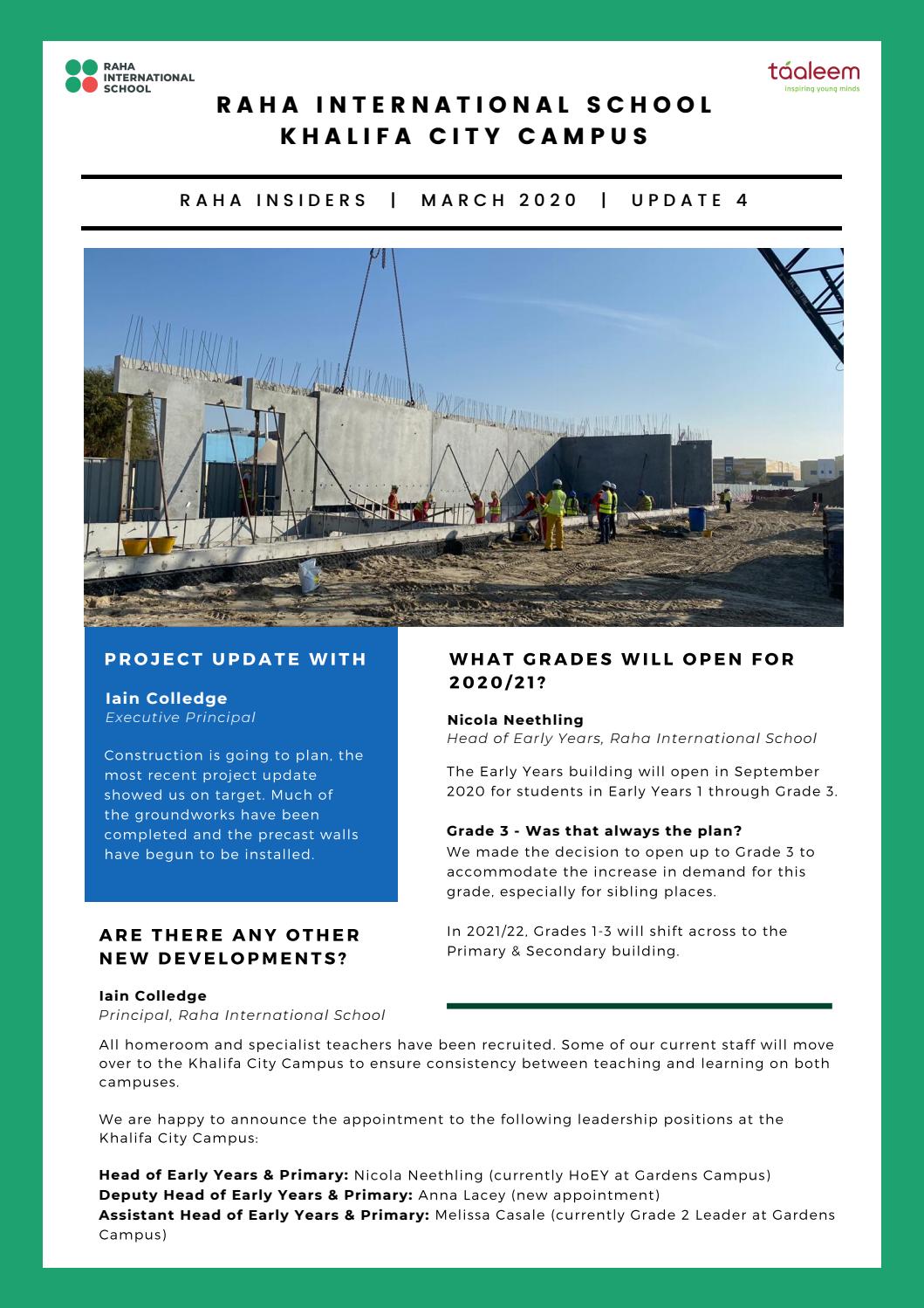 Raha International School Khalifa City Campus - Update 4 by Raha ...