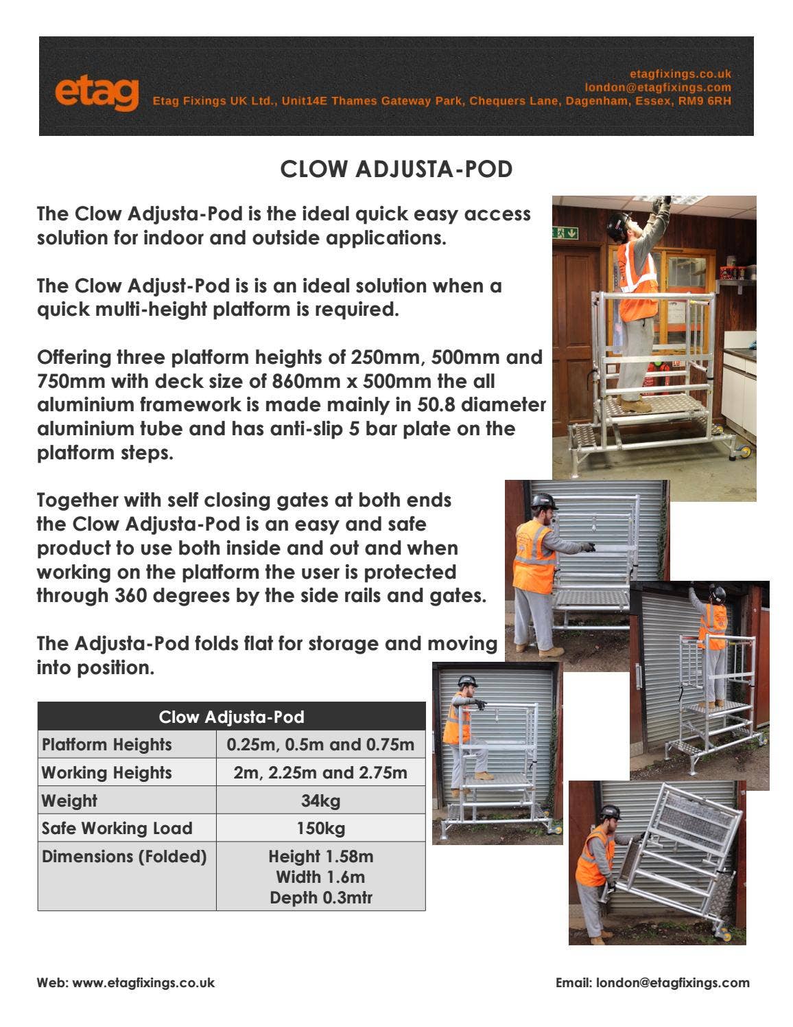 Etag UK Clow Adjusta-Pod by etagfixings4 - Issuu