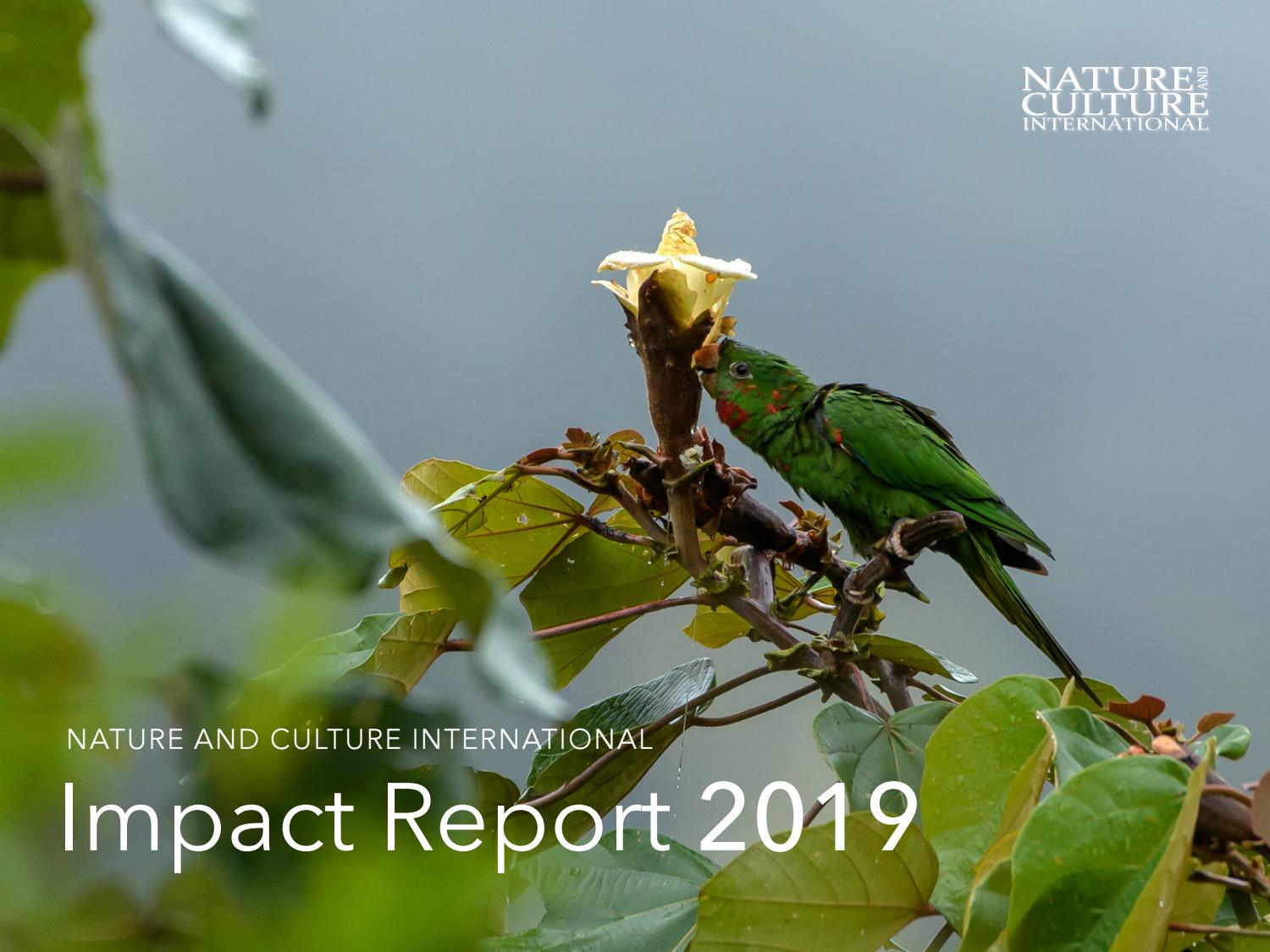 Nature and Culture International 2019 Impact Report by Nature and ...