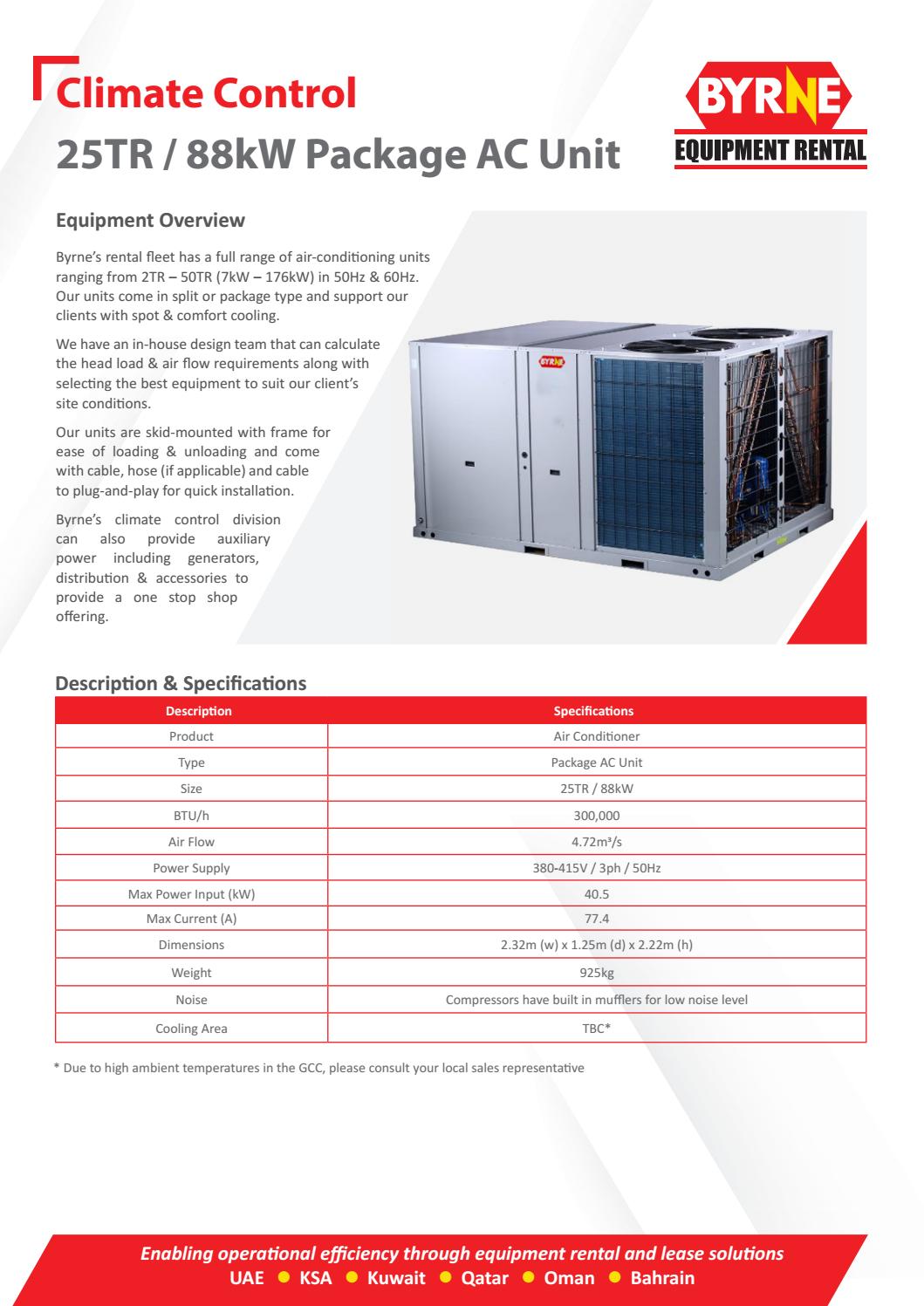 Byrne Equipment Rental 25TR Package AC Unit by Byrne Group - Issuu