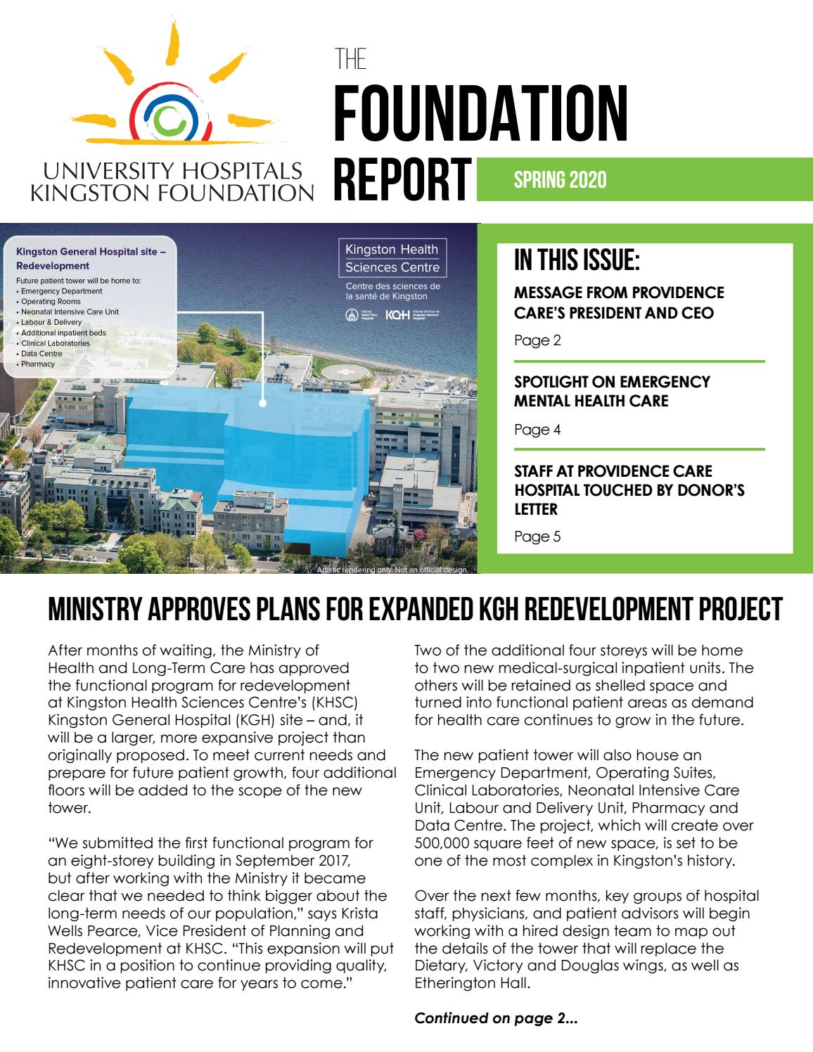 The Spring Foundation Report by University Hospitals Kingston ...