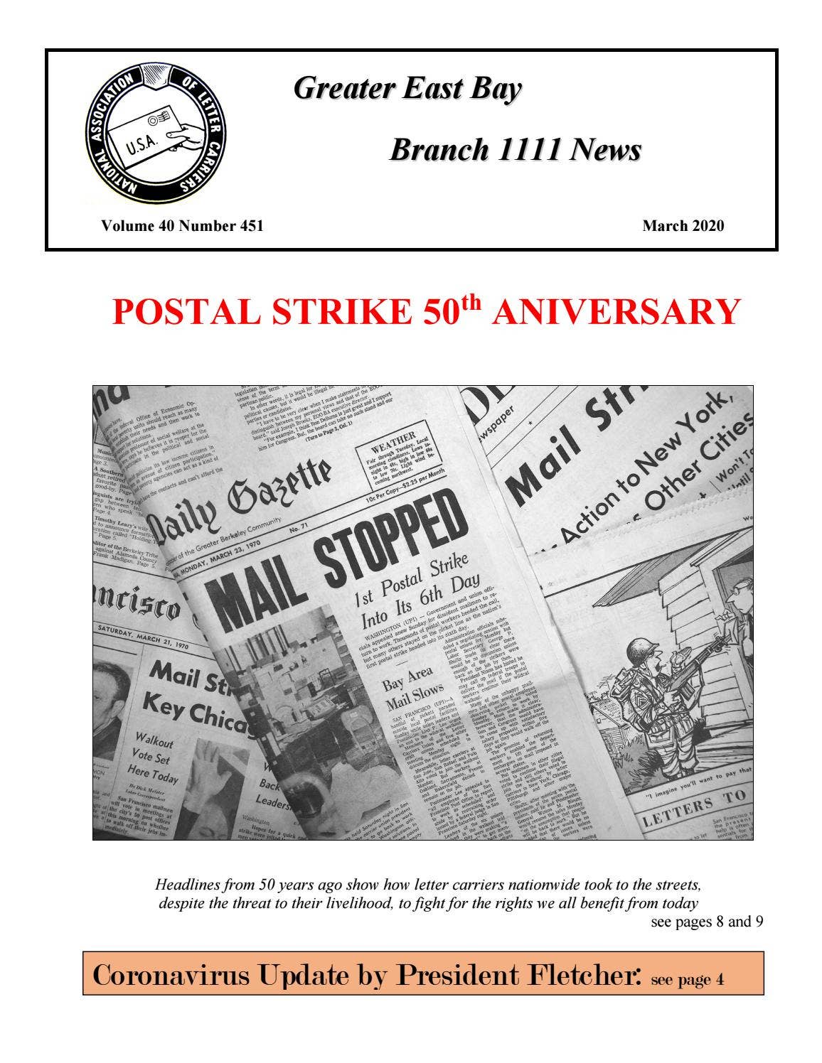 March 2020 Branch Newsletter by NALC Branch 1111 - Issuu