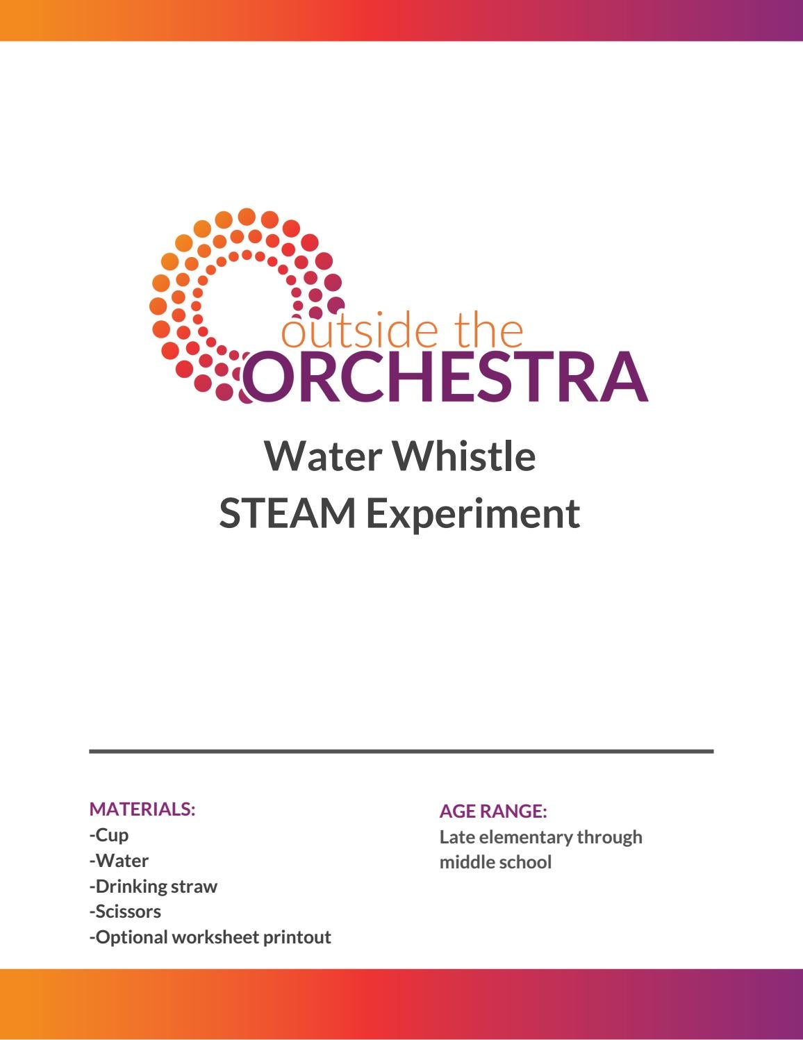 Water Whistle Science Activity by Inside the Orchestra - Issuu