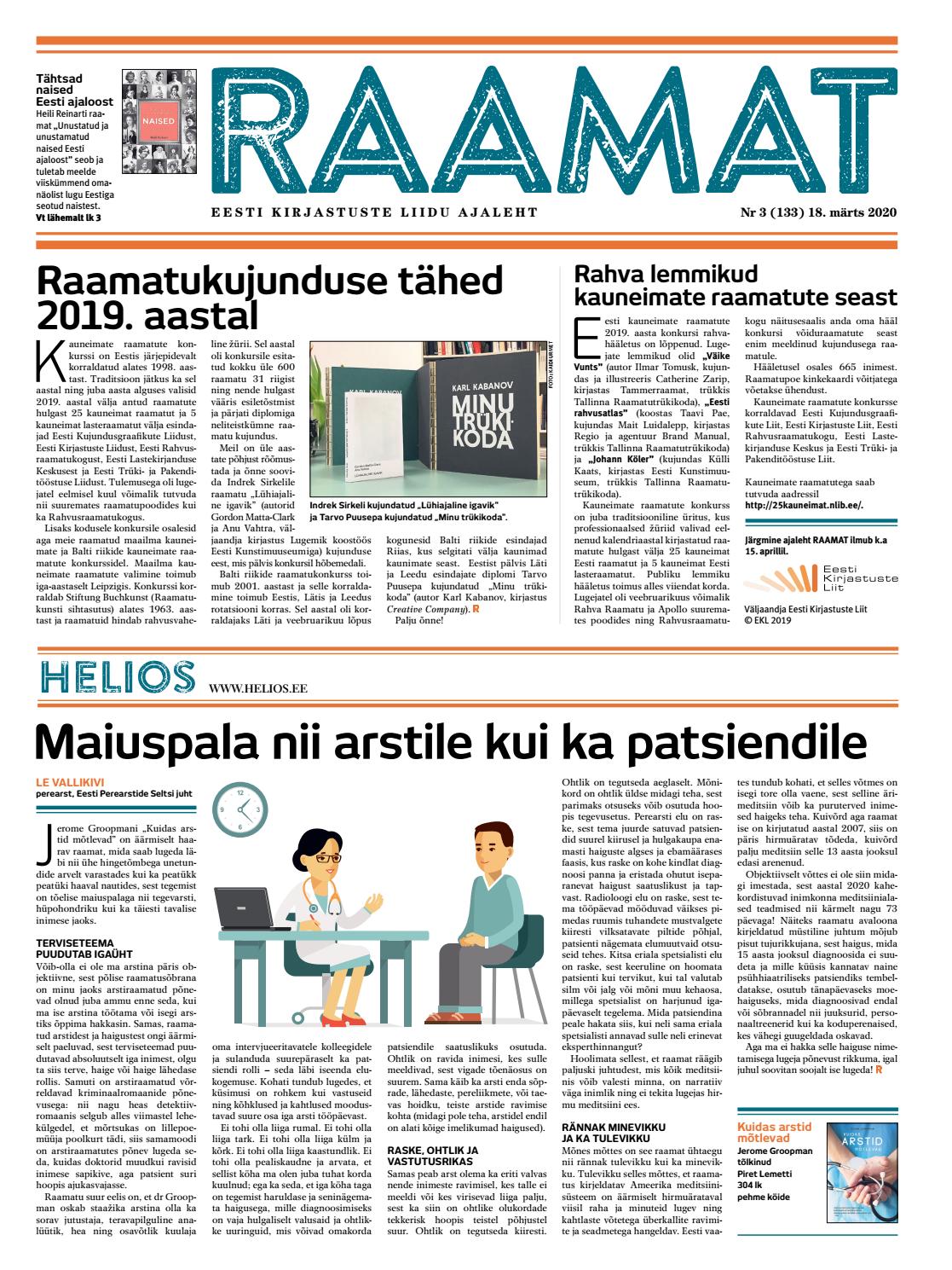 Ajaleht RAAMAT nr 133 (märts 2020) by Kaidi Urmet - Issuu