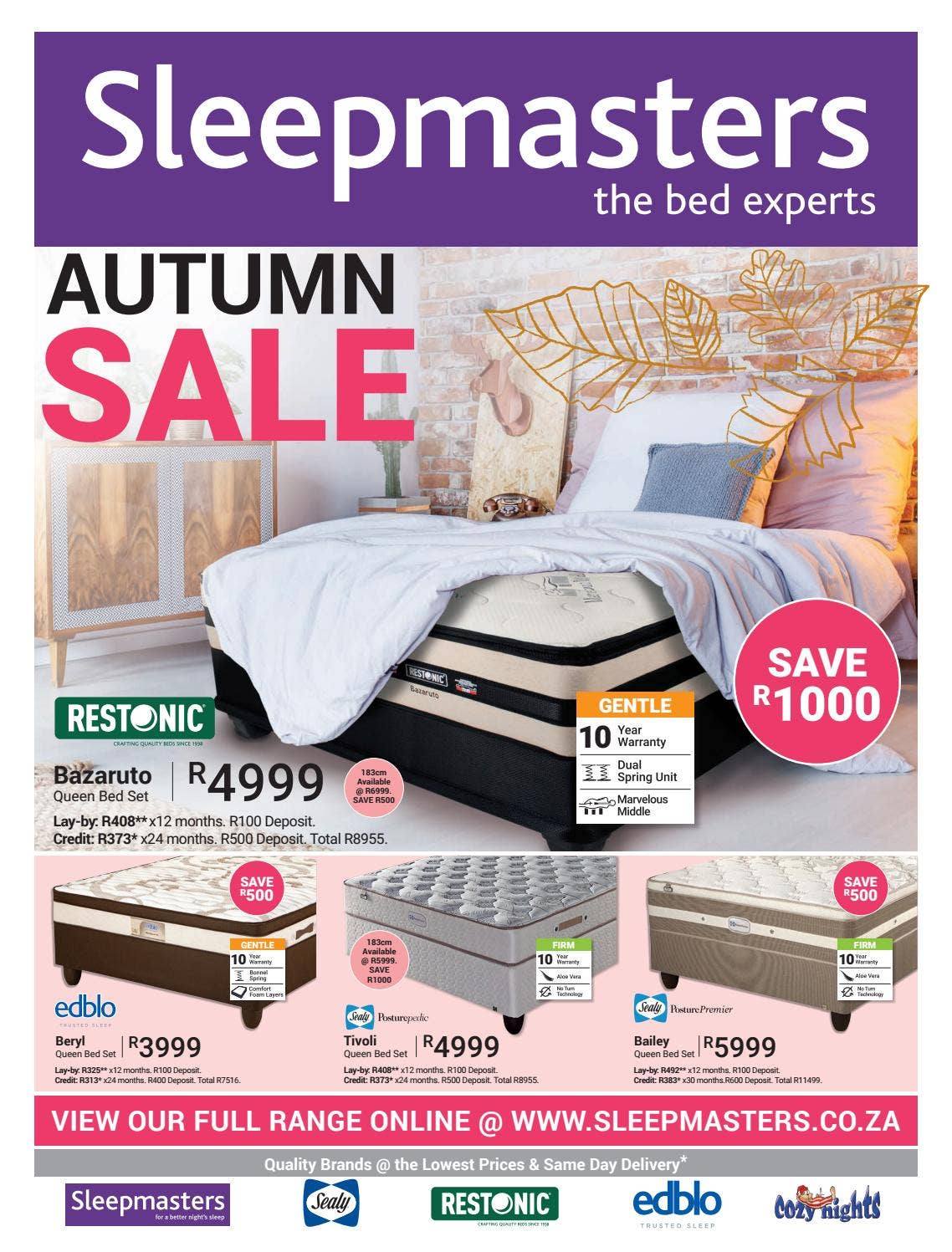 SleepMasters The Bed Experts Autumn Sale 23 March -12 April 2020 by ...