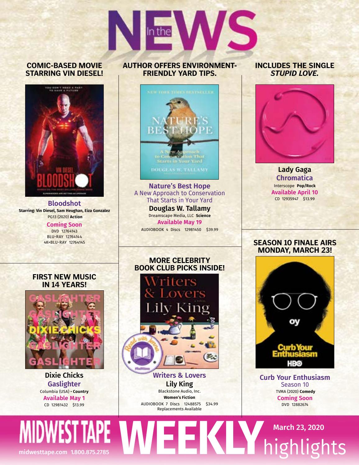 Midwest Tape Weekly March 23, 2020 by Midwest Tape - Issuu