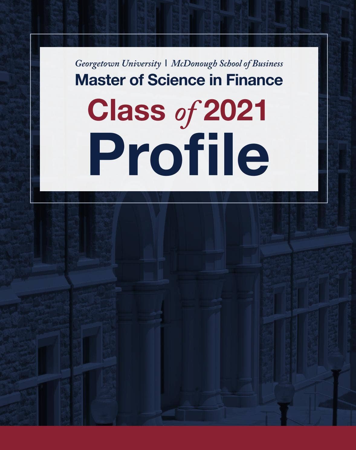 Georgetown MSF Class of 2020 Profile by Georgetown University McDonough ...