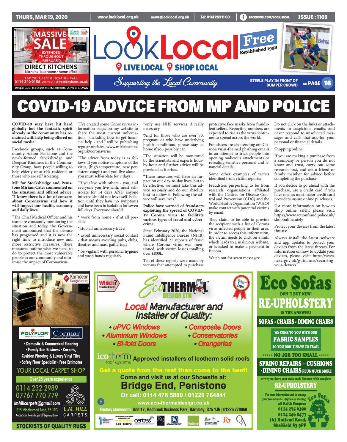 Issue 1105 Thursday 19 March 2020 by Look Local Newspaper - Issuu