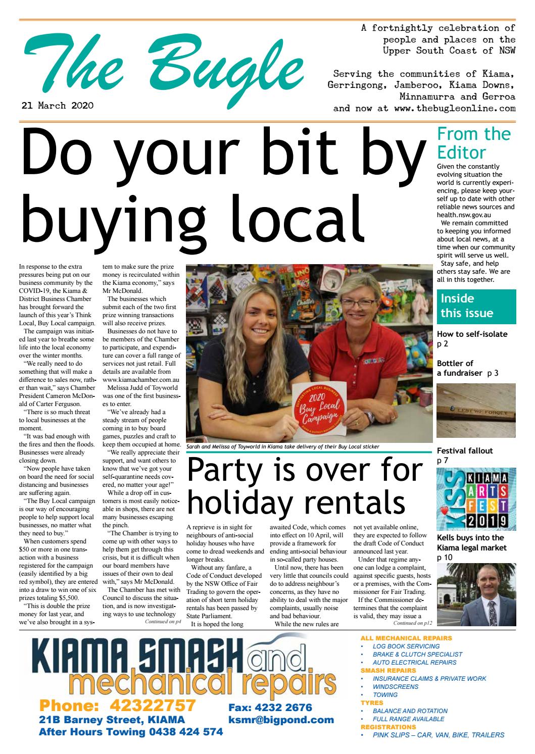 The Bugle 21 March 2020 by The Bugle Newspaper - Issuu