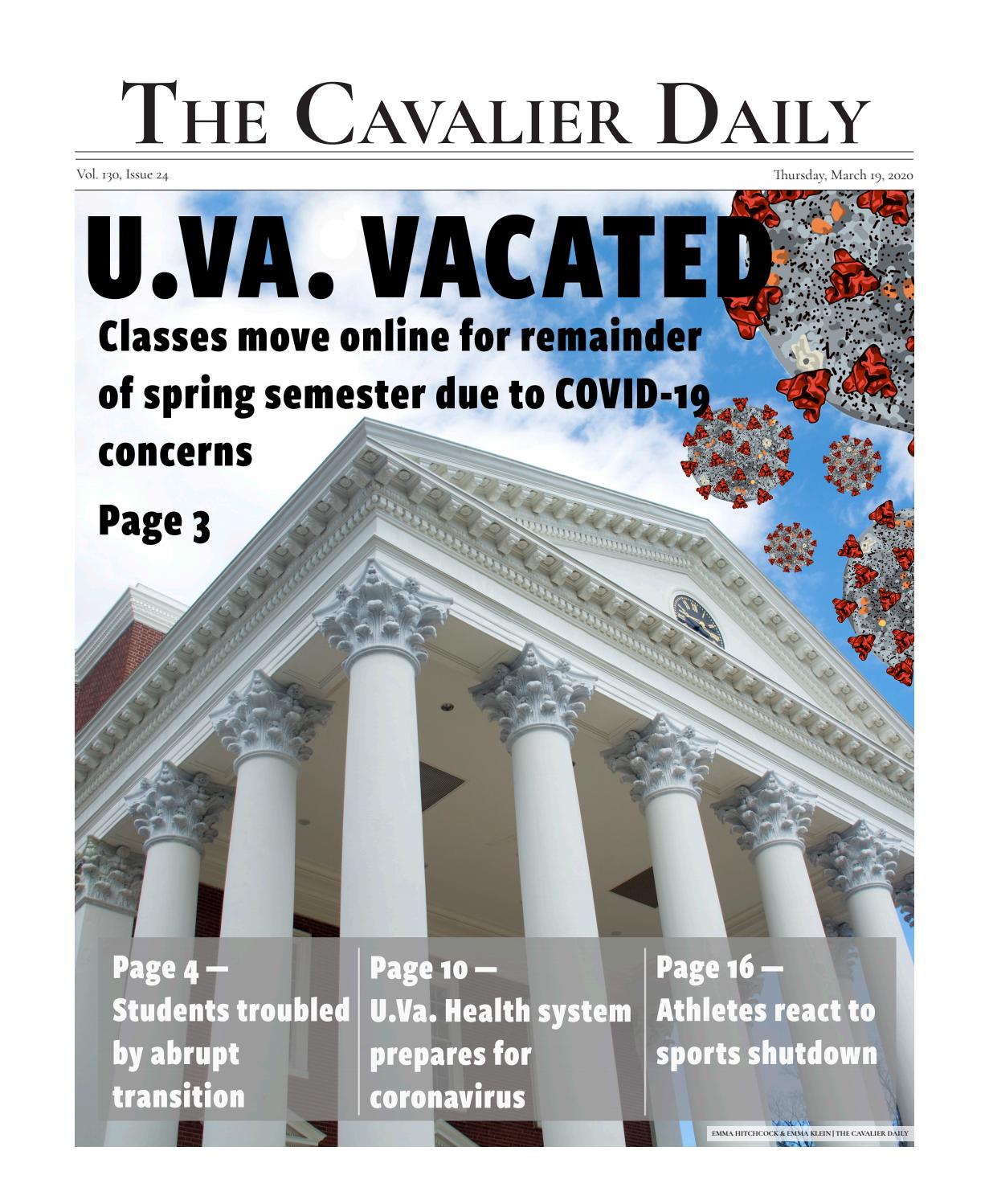 Thursday, March 19, 2020 by The Cavalier Daily - Issuu