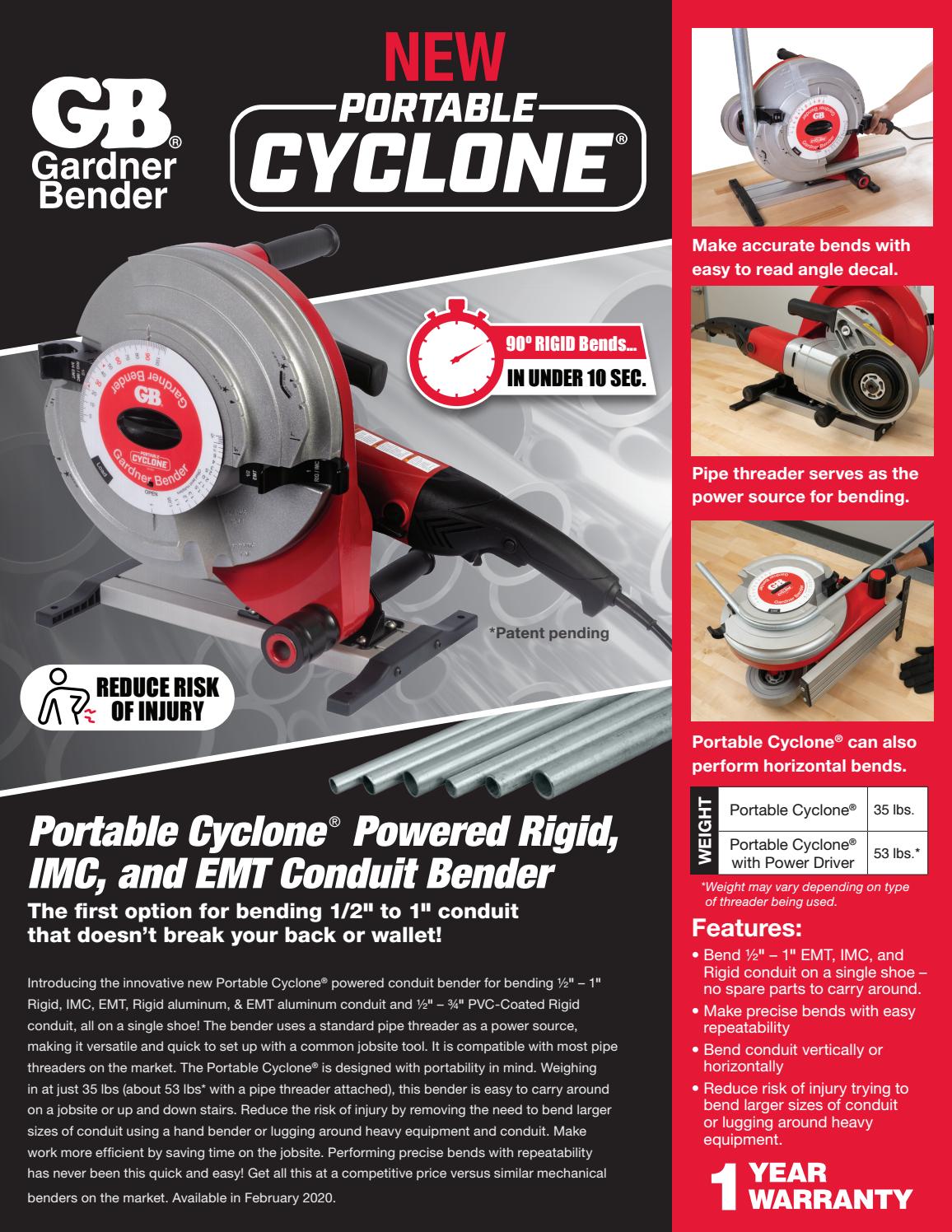Gardner Bender Portable Cycle Conduit Bender by Ram Tool Construction ...