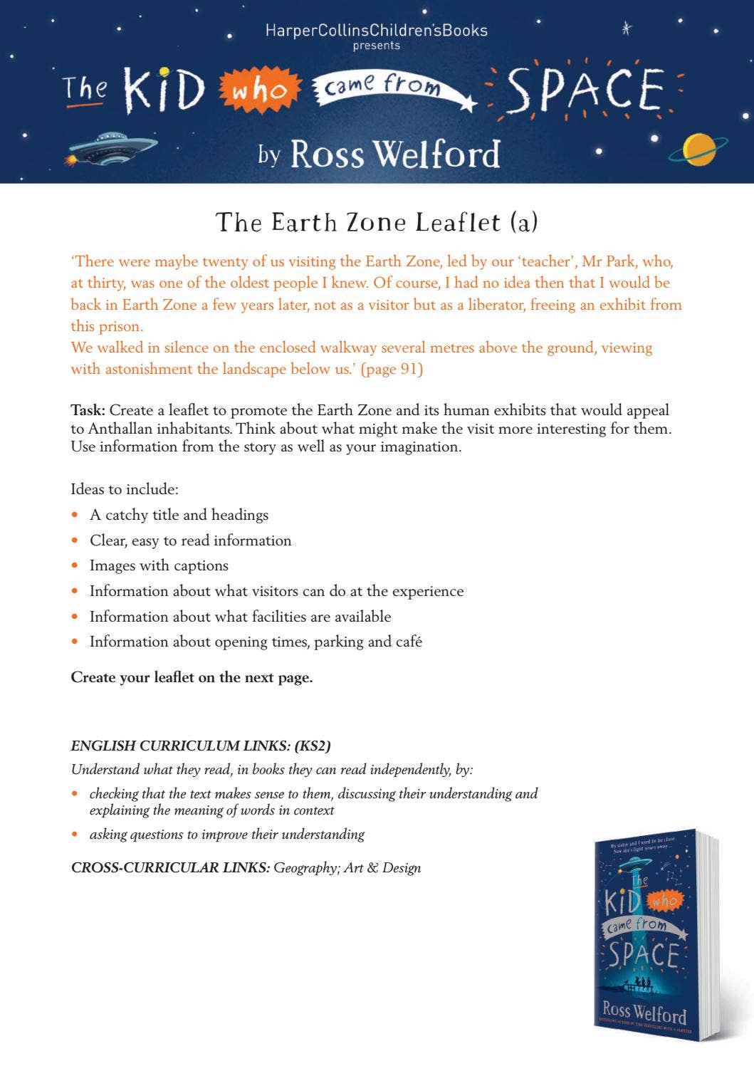 The Kid who came from Space Teaching Resources by ...