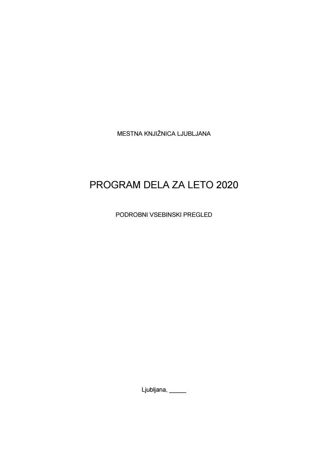 Letni na%c4%8drt nakupa knji%c5%beni%c4%8dnega gradiva za leto 2020 by ...