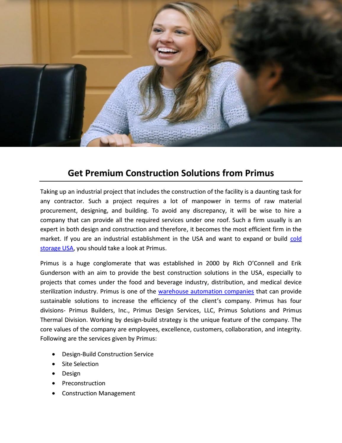 Primus: Best Construction Company in the USA for Rock Solid Structures by Primus Builders - Issuu