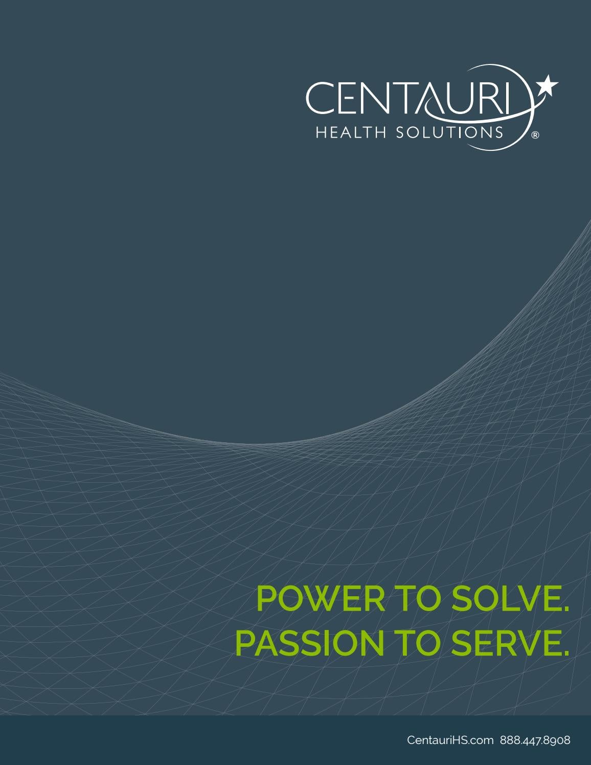Corporate Brochure for Centauri Health Solutions by Alex Mooney - Issuu