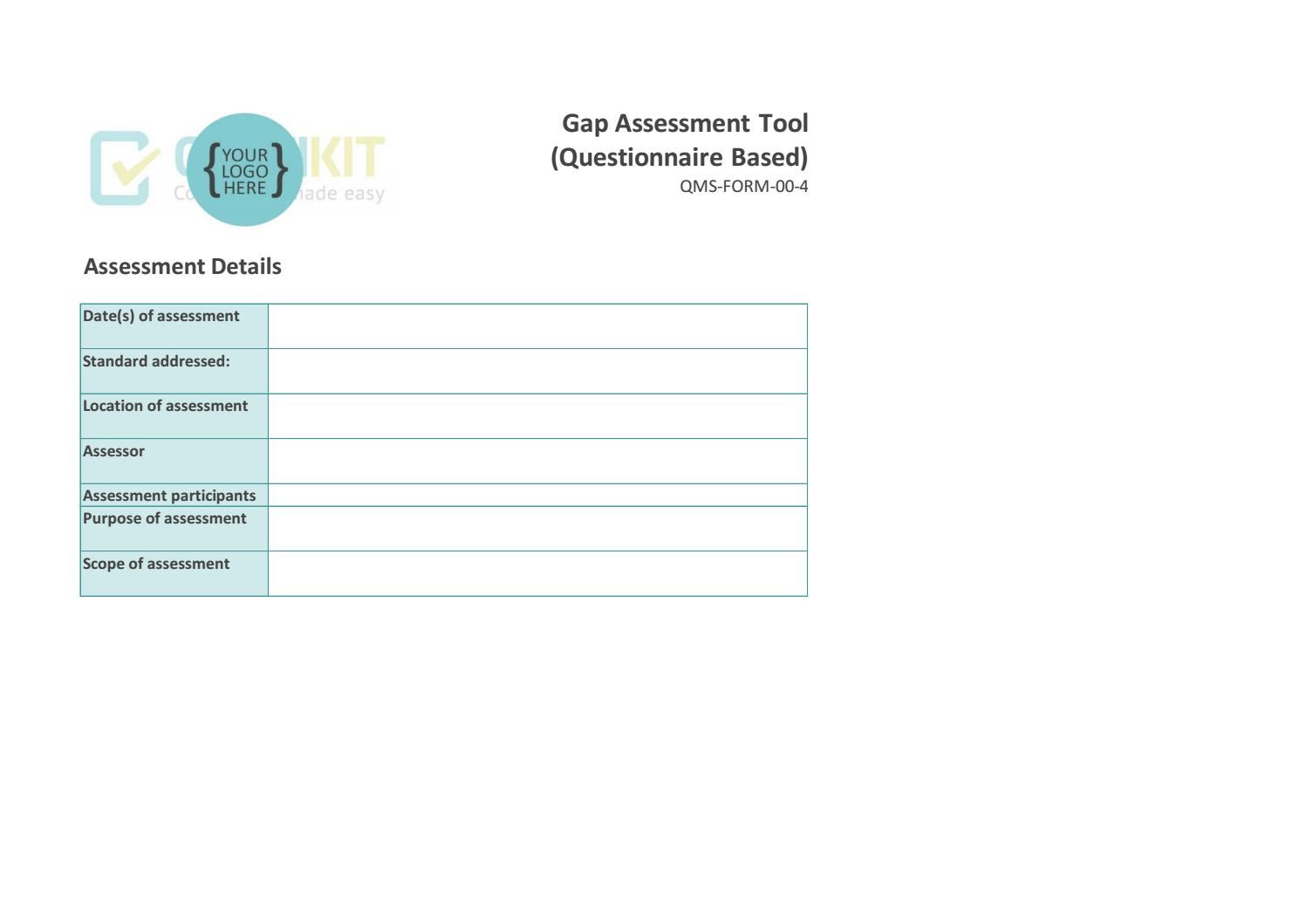 QMS-FORM-00-4 ISO9001 Gap Assessment Tool by CertiKit Limited - Issuu