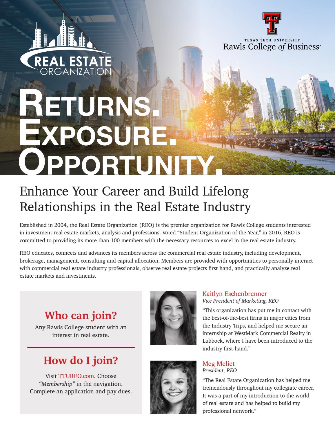 Real Estate Organization by Rawls College of Business - Issuu