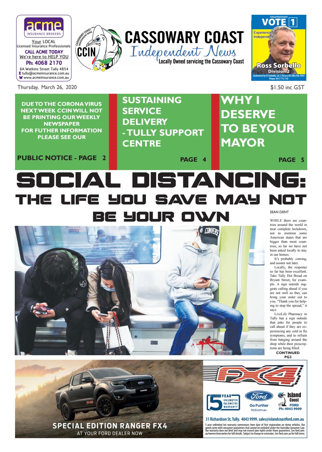 2020 March 26th Newspaper Edition by Wet Tropic Times - Issuu