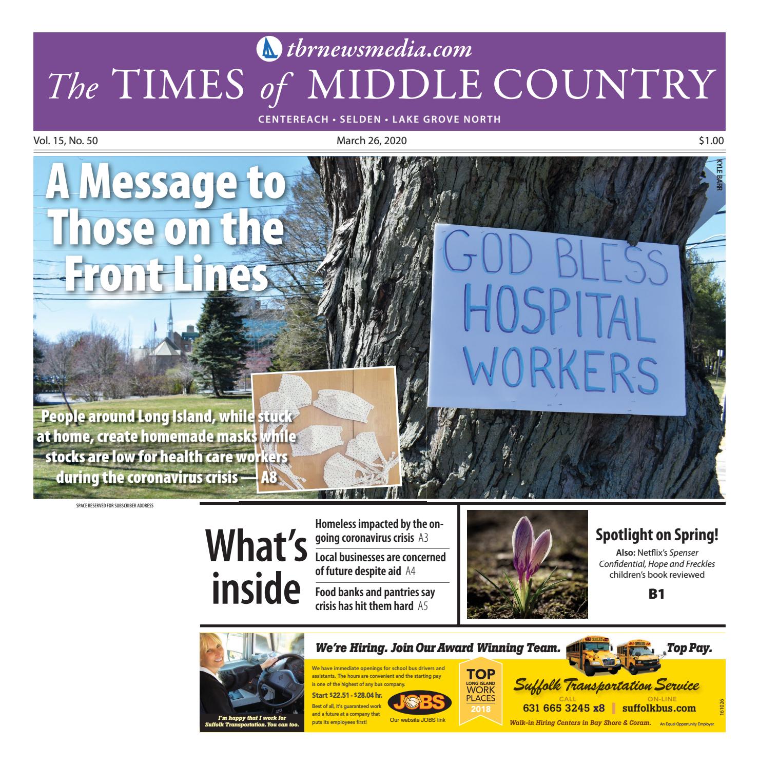 The Times of Middle Country - March 26, 2020 by TBR News Media - Issuu