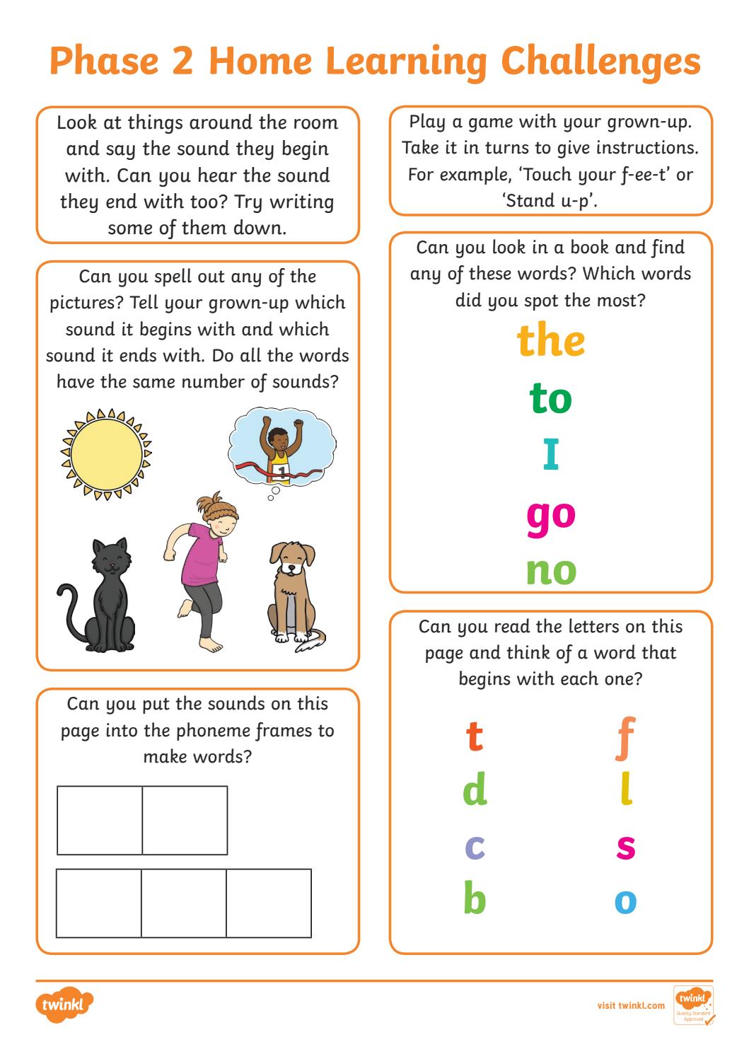 Phase 2 Phonics Home Learning by Schudio - Issuu