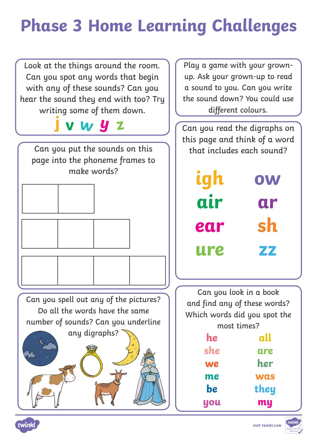 Phase 3 Phonics Home Learning by Schudio - Issuu