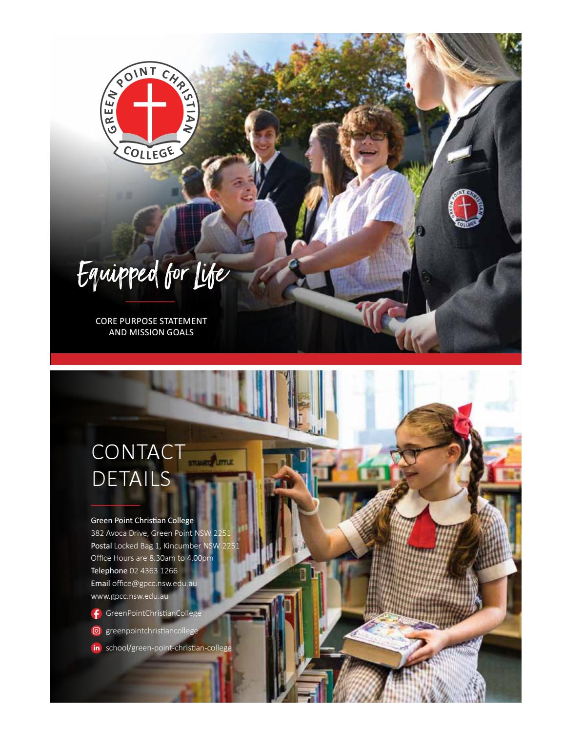 Prospectus Information Booklet by Green Point Christian College - Issuu