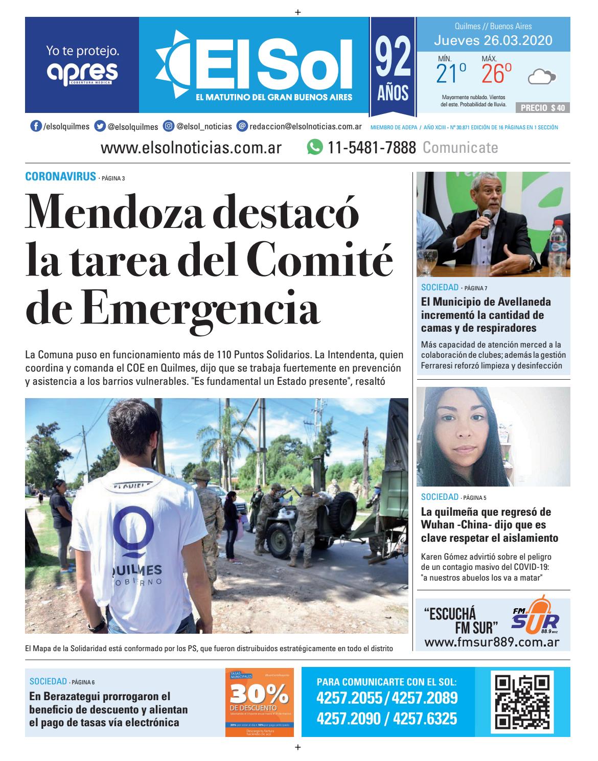 Diario El Sol 26-03-2020 by Diario EL SOL - Issuu