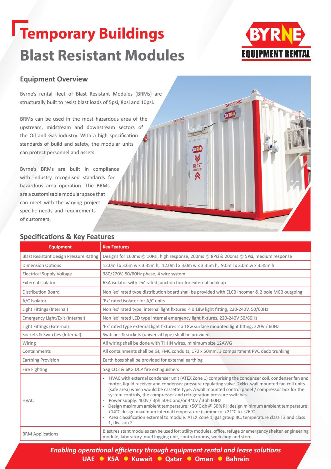 Byrne Equipment Rental Blast Resistant Modules by Byrne Group - Issuu