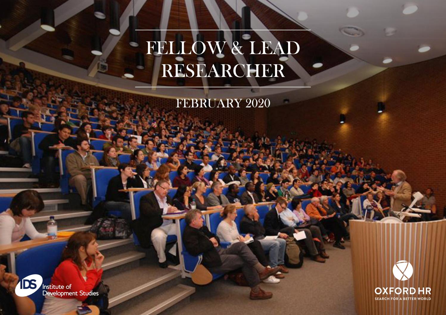 IDS - Professorial Fellow and Lead Researcher by Oxford HR - Issuu