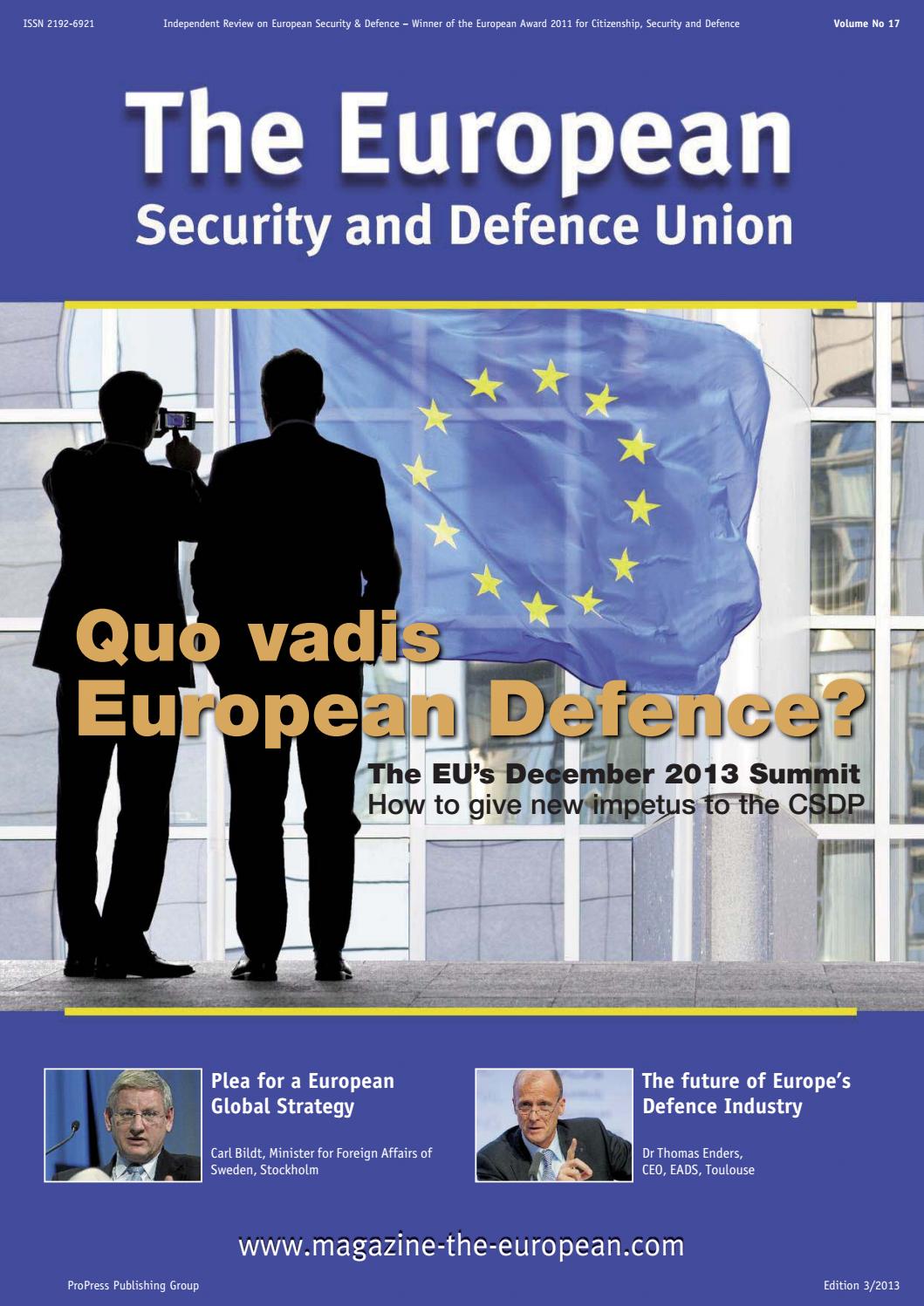The European Security and Defence Union Issue 17 by The European ...