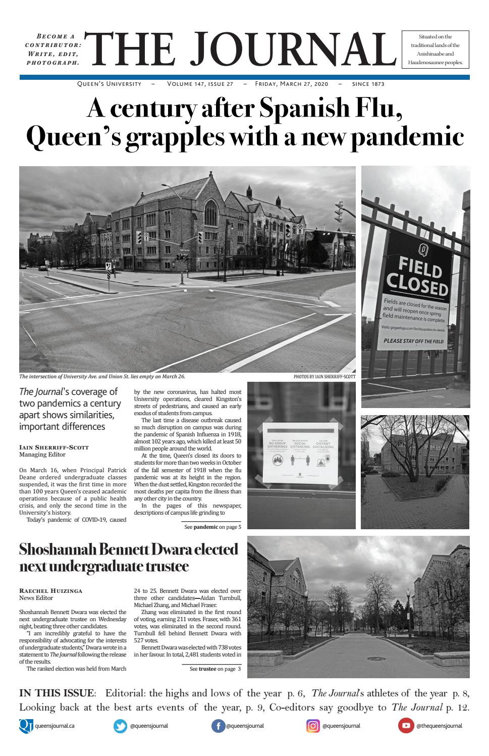 The Queen's Journal, Volume 147, Issue 27 by The Queen's Journal - Issuu