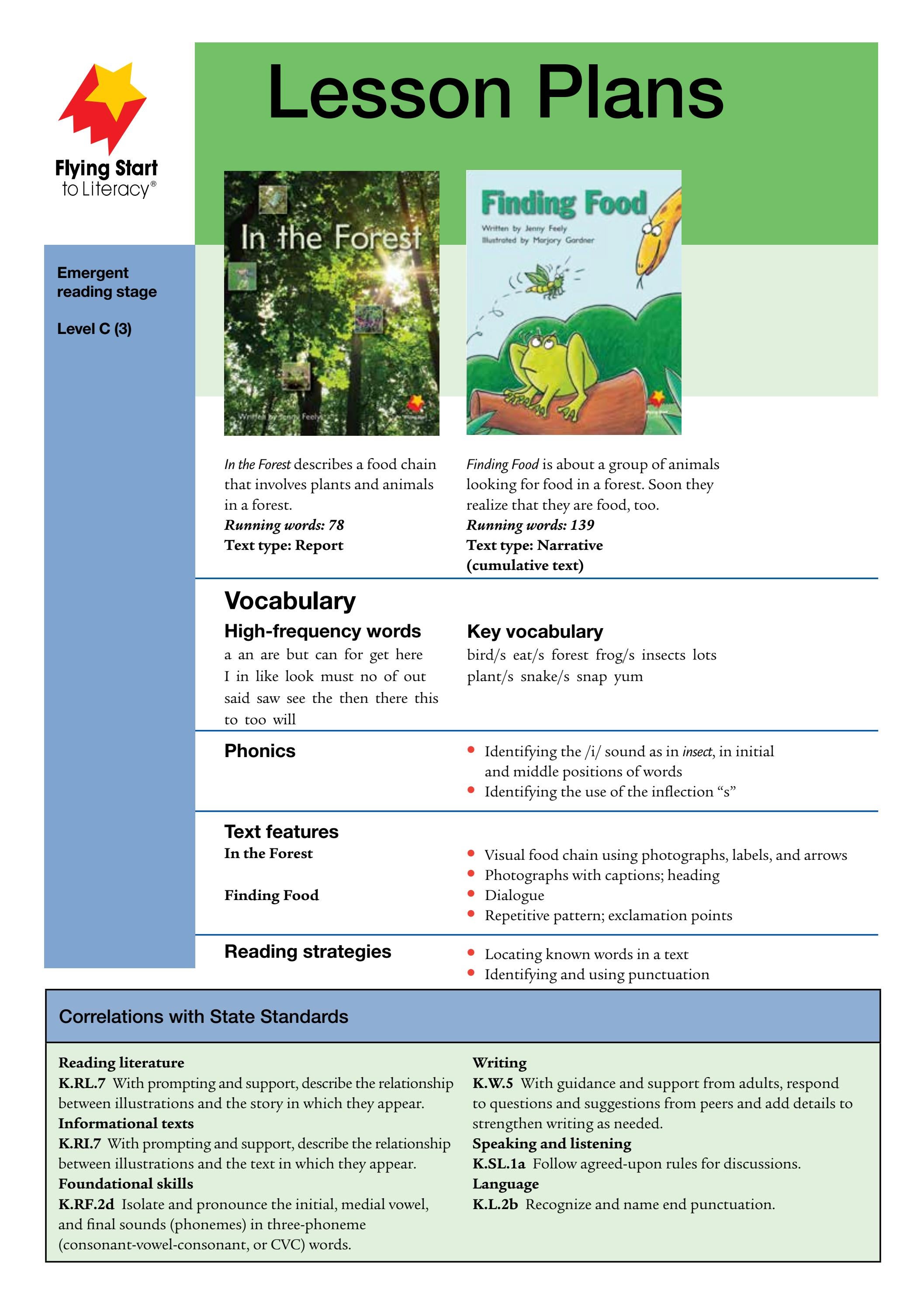 In the Forest /Finding Food Lesson Plan by Okapi - Issuu