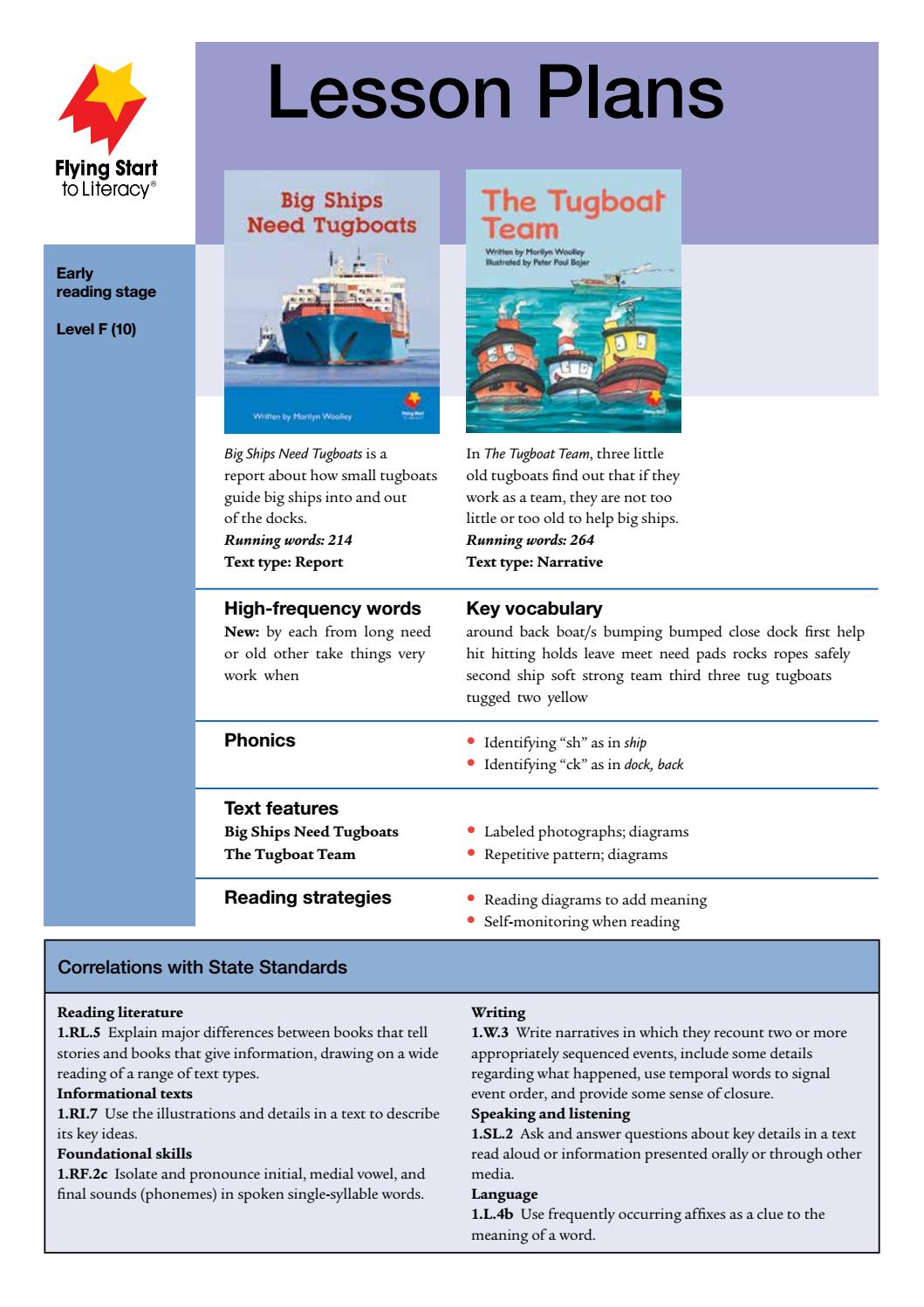 Big Ships Need Tugboats / The Tugboat Team Lesson Plan by Okapi - Issuu