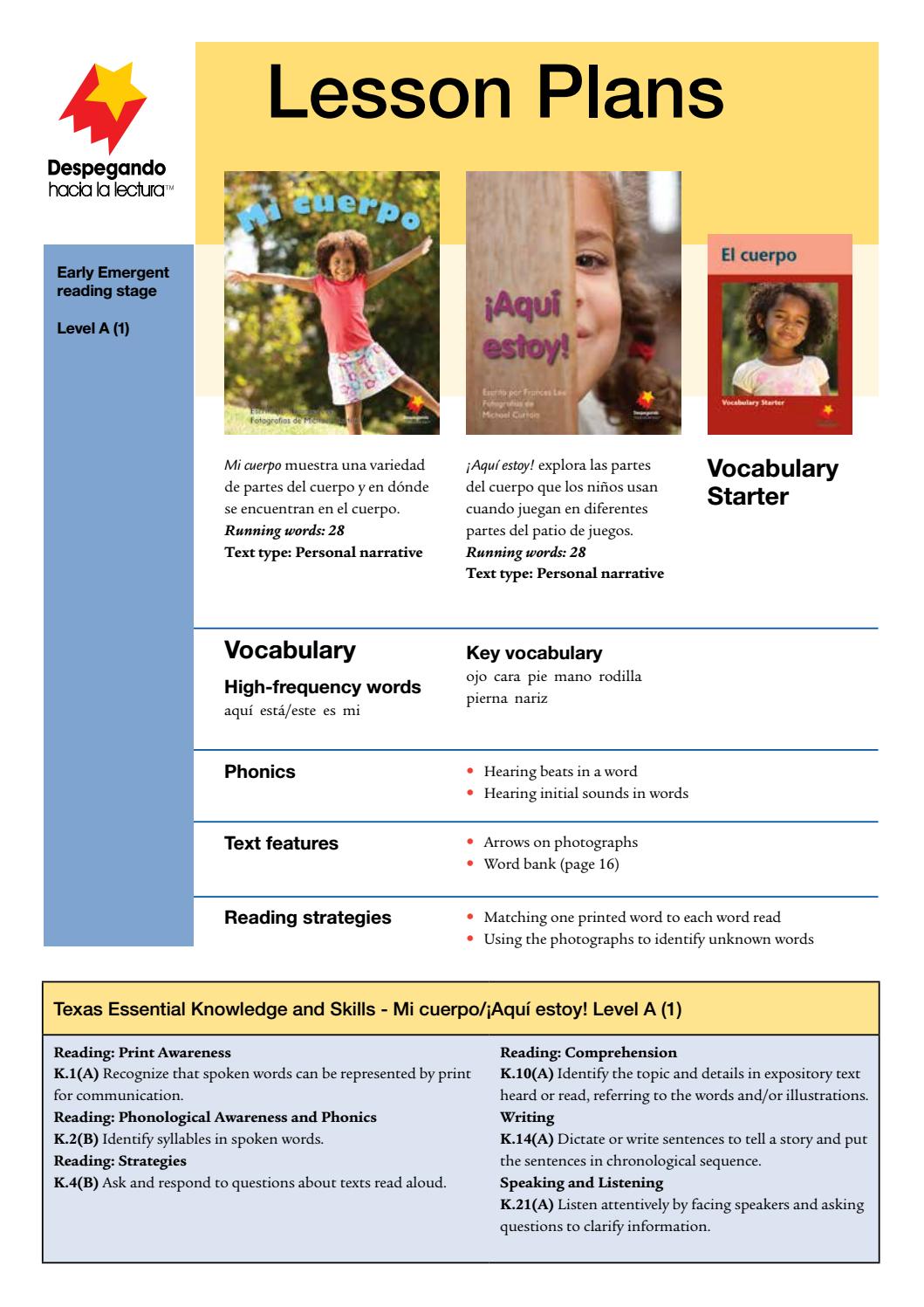 My Body / Here I Am Lesson Plan by Okapi - Issuu