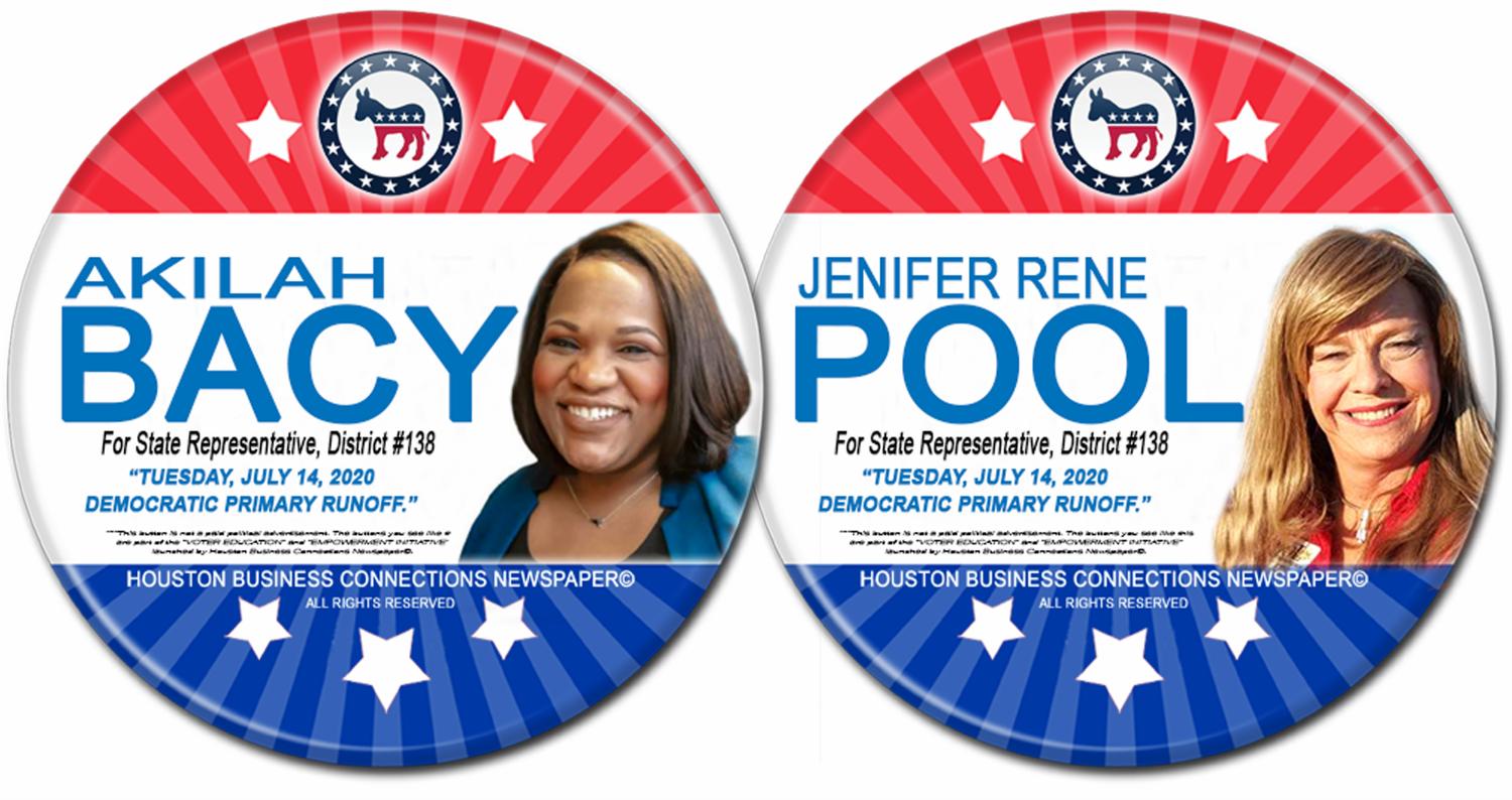 Akilah Bacy and Jenifer Rene Pool are Tuesday, July 14, 2020 Democratic ...