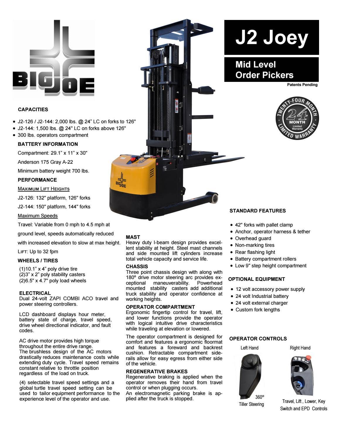 Big Joe Mid Level Order Picker- J2 Joey by Herc-U-Lift Inc. - Issuu