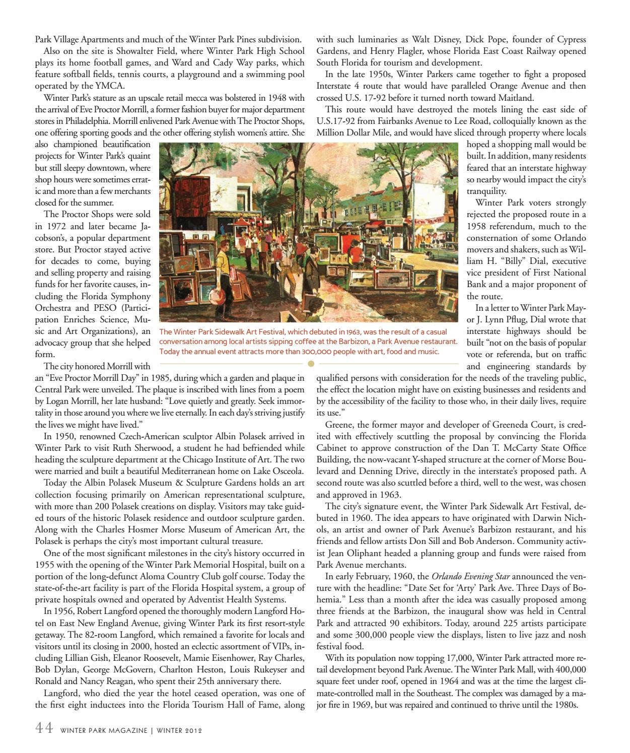 Winter Park Magazine Winter 2012 by Winter Park Publishing Company - Issuu