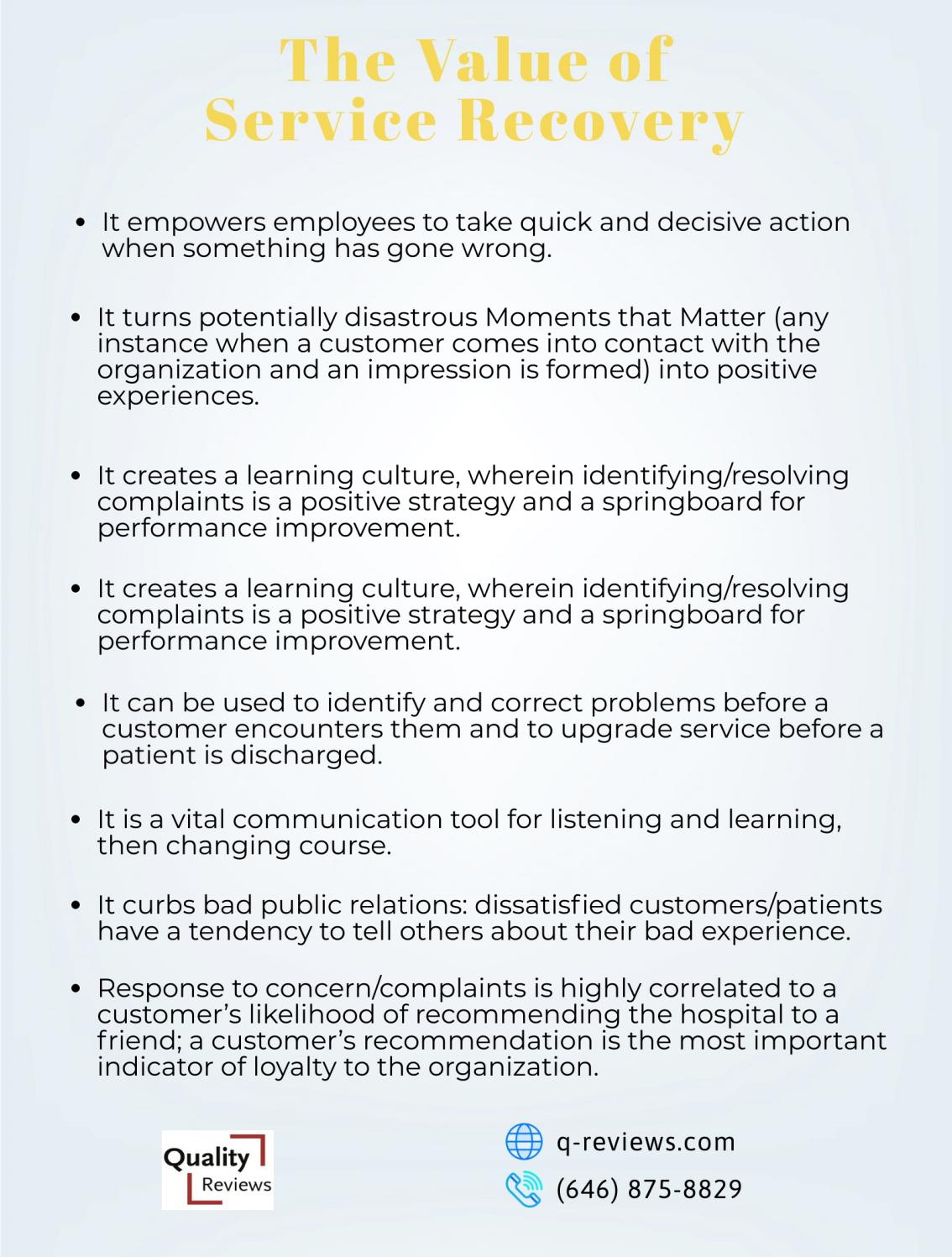 The Value of Service Recovery in Healthcare by Quality Reviews - Issuu