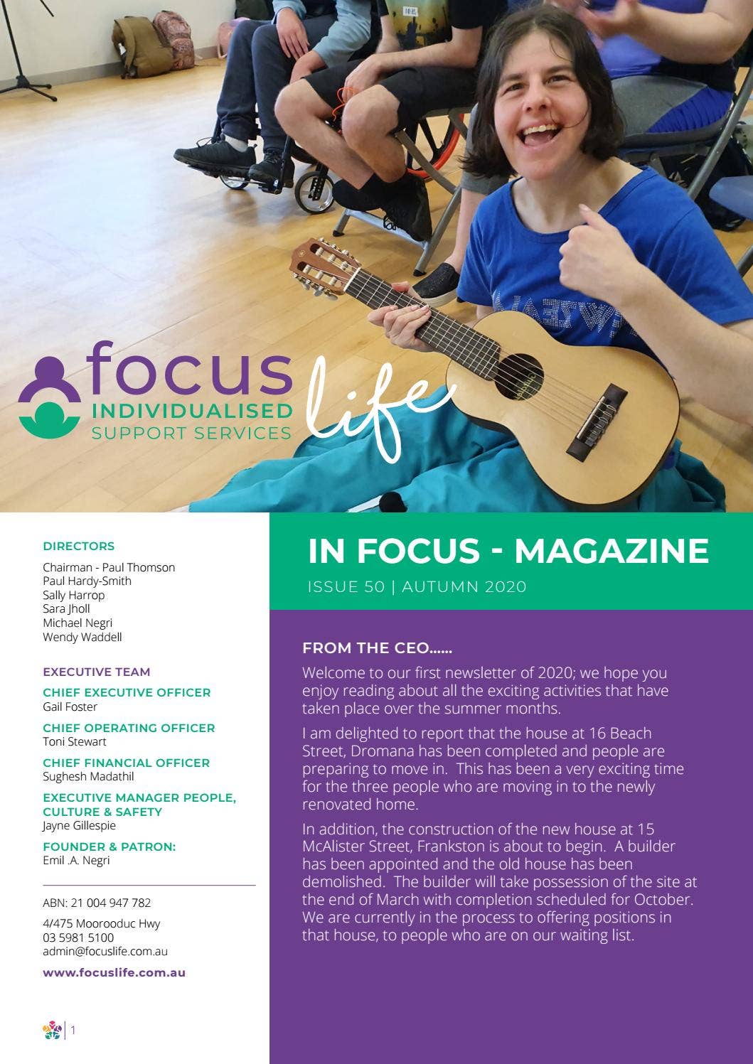 FOCUS AUTUMN MAGAZINE 2020 by focus Individualised Support Services - Issuu