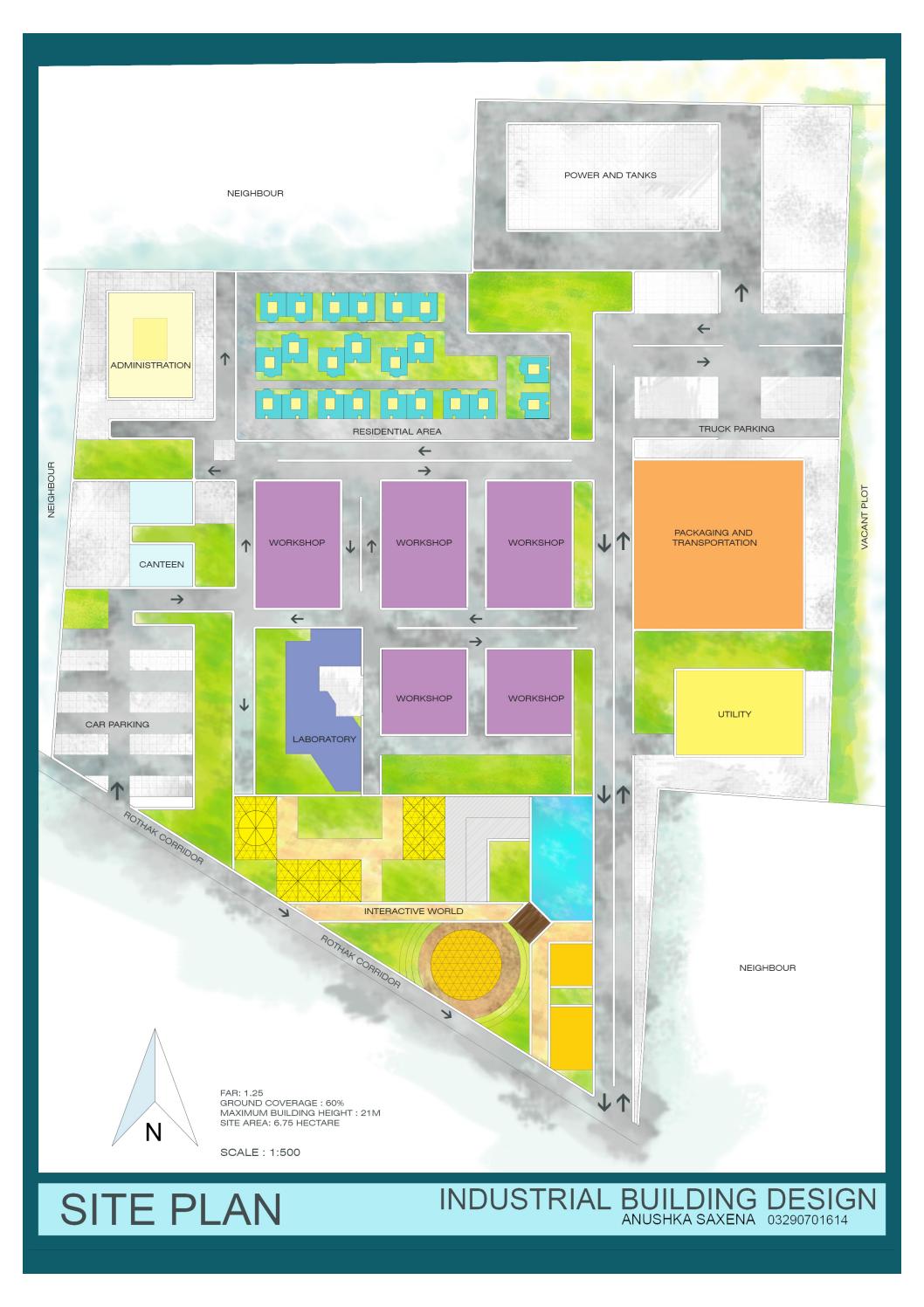 Industrial building design SITE PLAN ( THESIS) by Anushka Saxena - Issuu